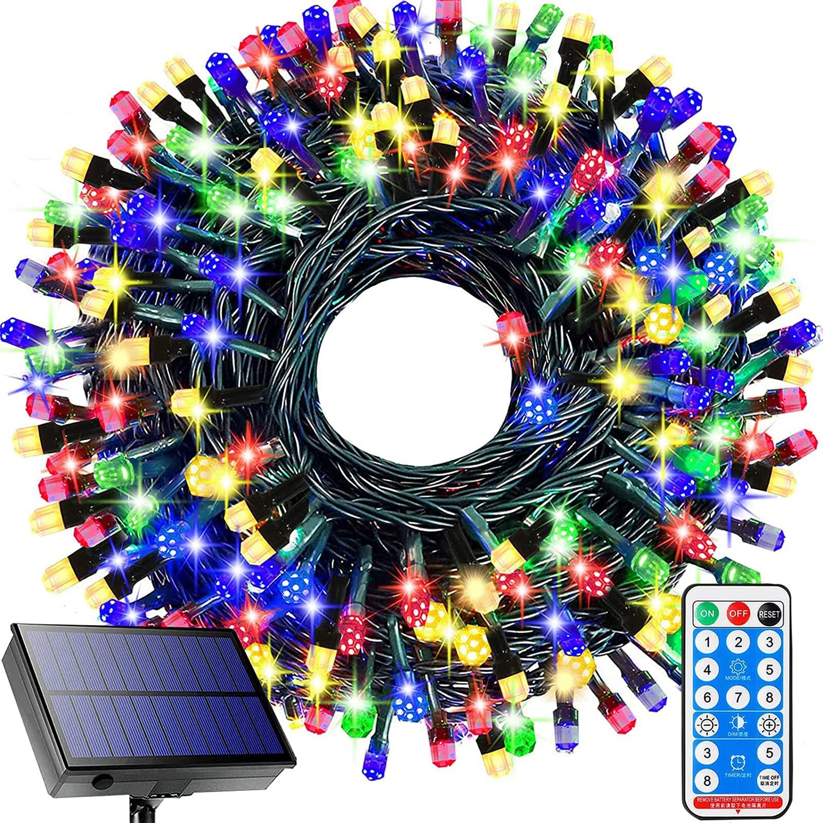 Ucutely Solar String Lights Outdoor,115 Ft 300 LED Solar Christmas ...