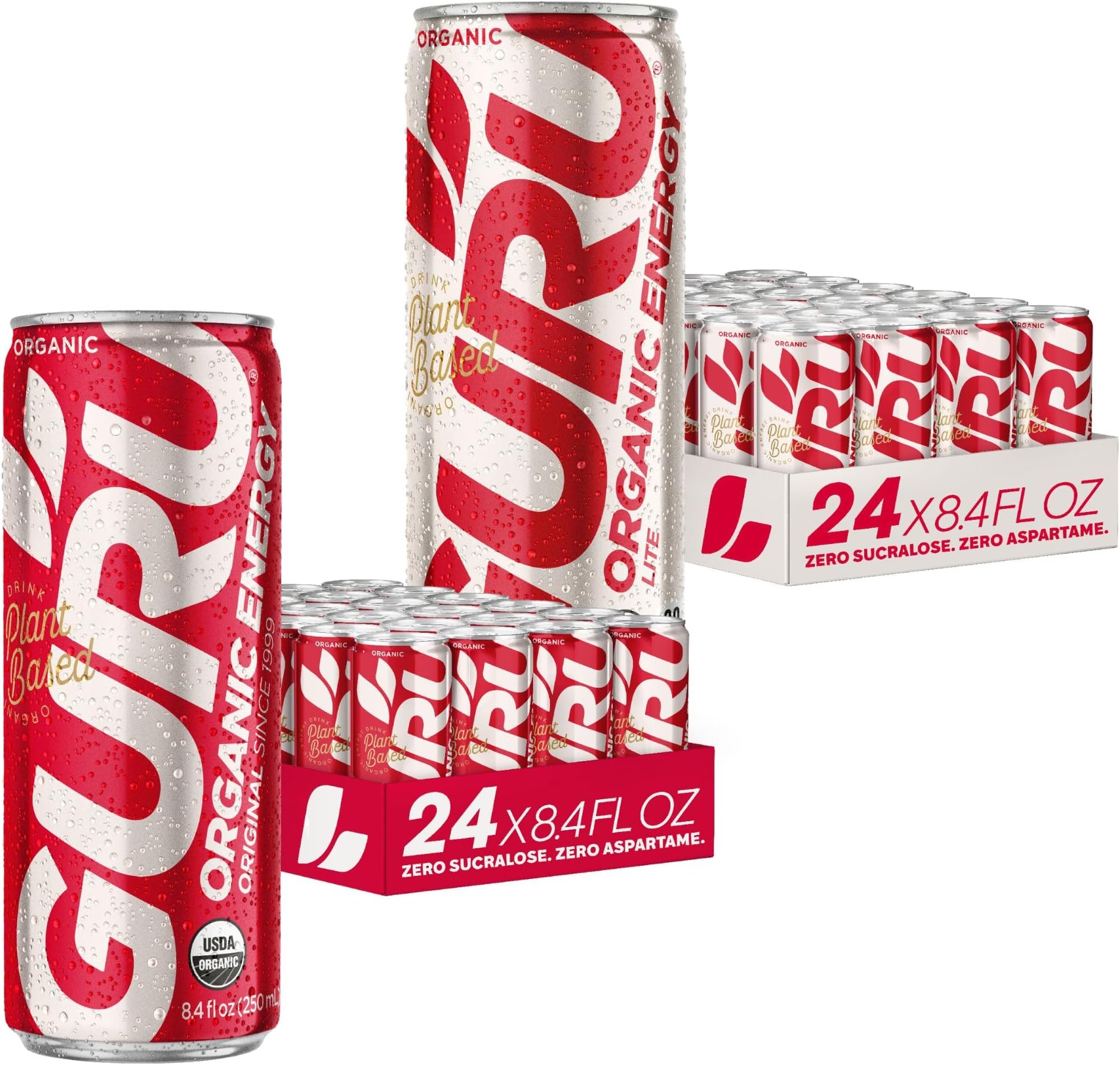 Amazon.com : GURU Original and Lite Low Sugar Energy Drink Bundle, 48 ...