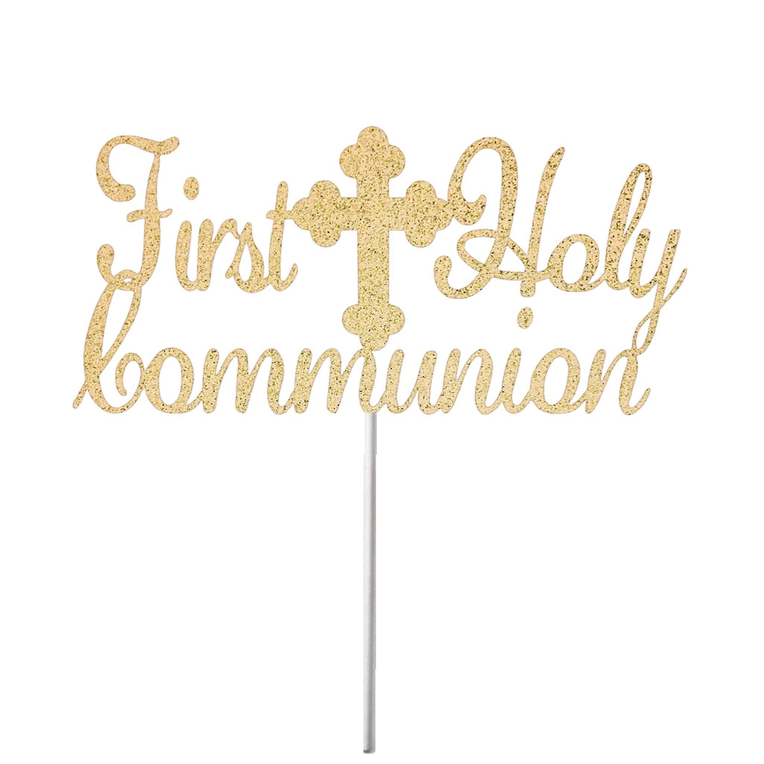 Buy First Holy Communion Cake Topper Religious Cake Topper Communion ...