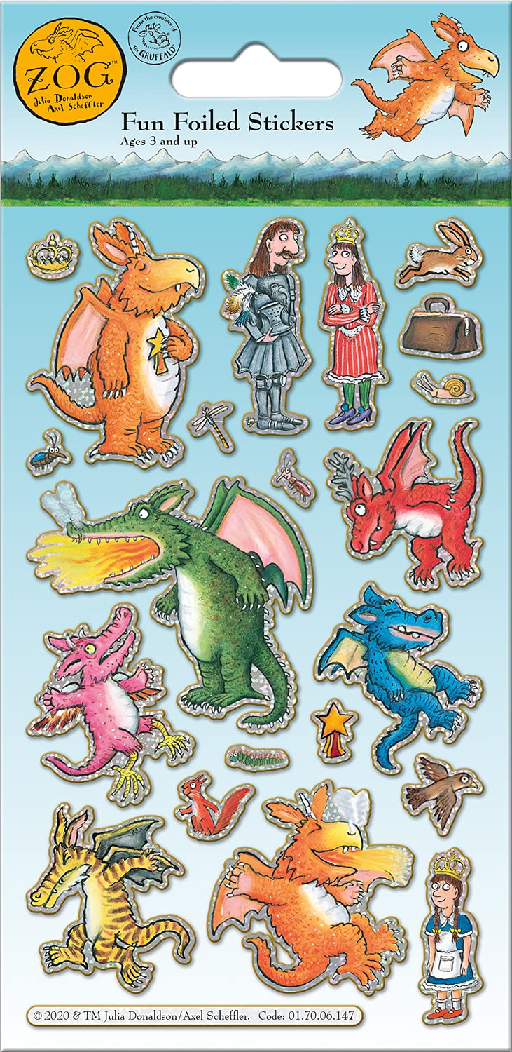 Paper Projects 01.70.06.147 Zog Sparkly Stickers | Official Licensed ...