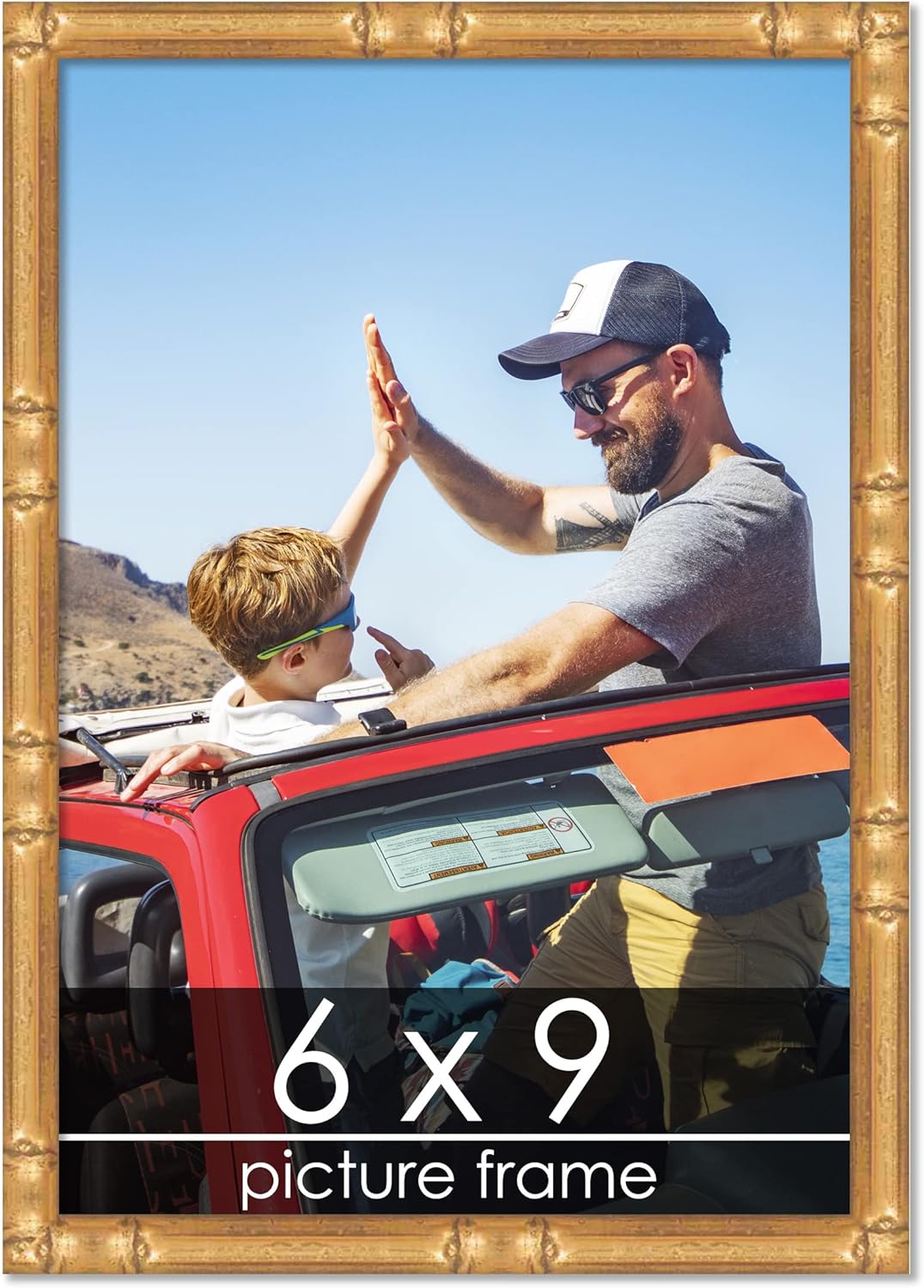 Amazon.com - Poster Palooza 6x9 Frame Gold Bamboo Solid Wood Picture ...