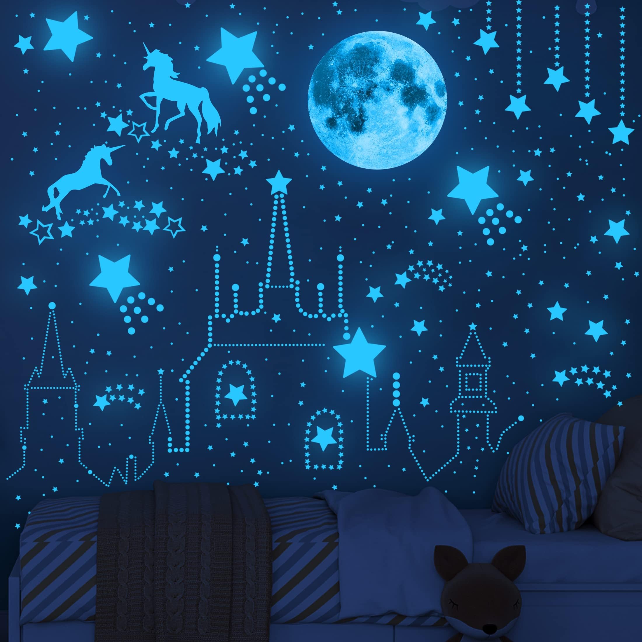 Amazon.com: Glow in The Dark Unicorn Wall Decor Decals Stickers Unicorn ...