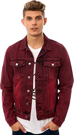 Cheap Monday Staple Denim Jacket Large Red at Amazon Men’s Clothing ...