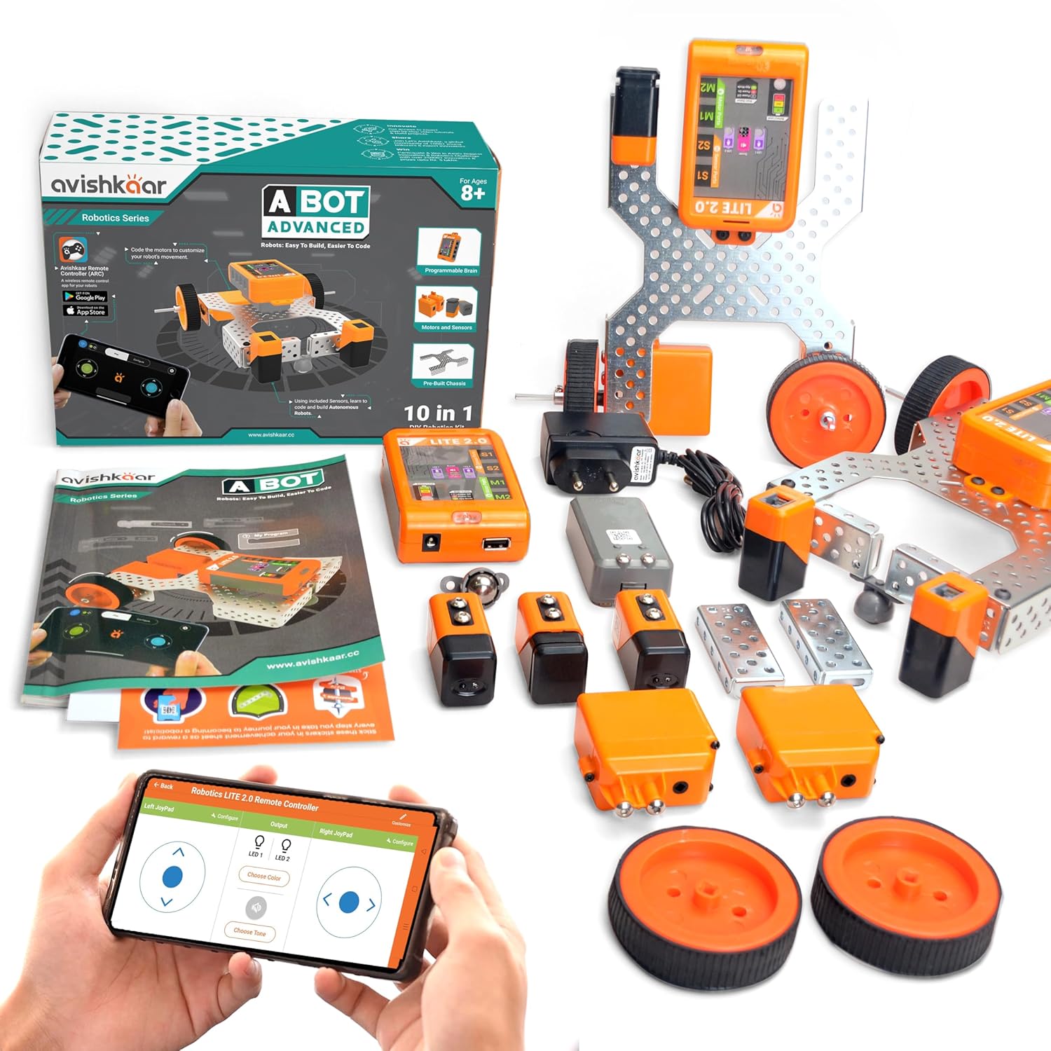 Buy Avishkaar ABot Advanced,10 in1 DIY STEM Metal Robotics Kit ...