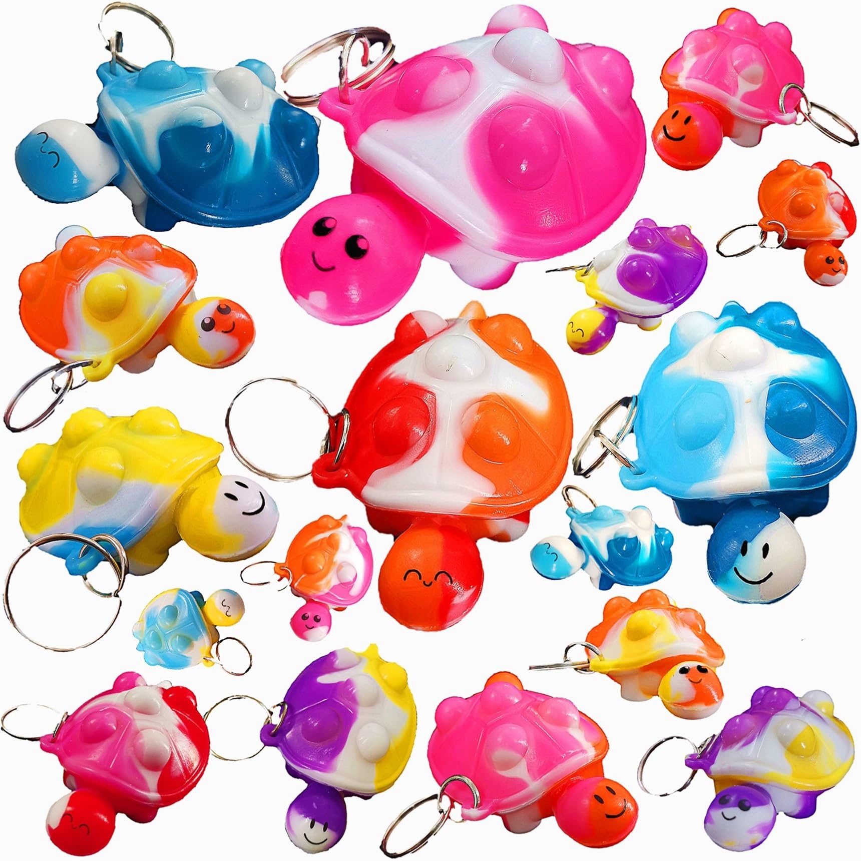 Amazon.com: Roaqua 20 Packs Push Fidget Bubble Bulk Turtle Mini Pop ...