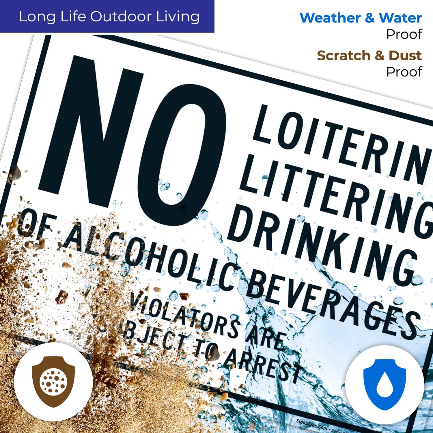 No Littering In Water Sign