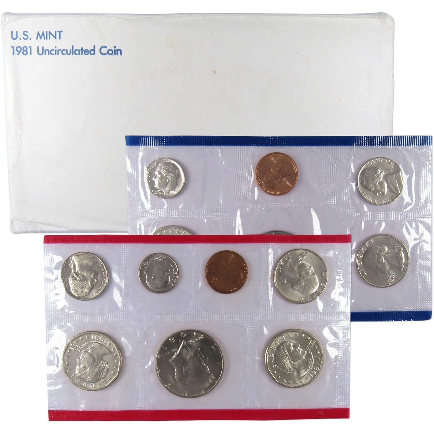 1981 Uncirculated Coin Set U.S Mint Original Government Packaging OGP ...
