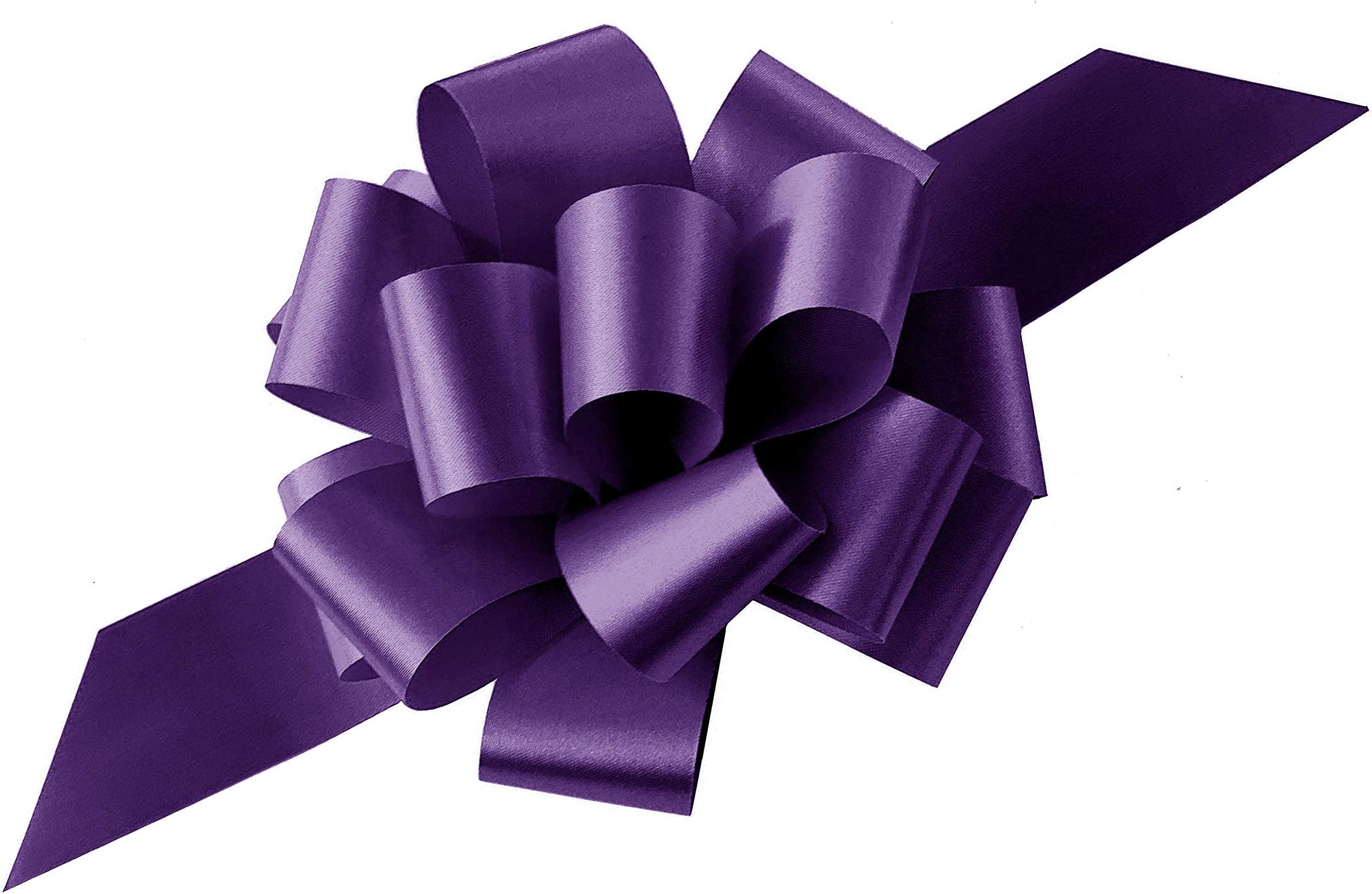 Amazon.com: Purple Flora Satin 4" Pull Bows 20 Loops Set of 10 Gift ...