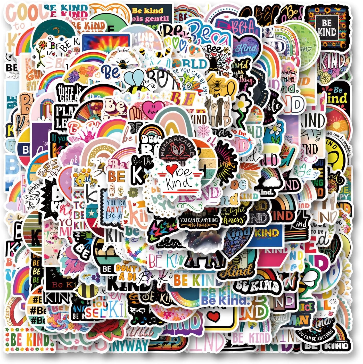 Amazon.com: 200pcs Be Kind Stickers Pack, Aesthetic Vinyl Waterproof ...