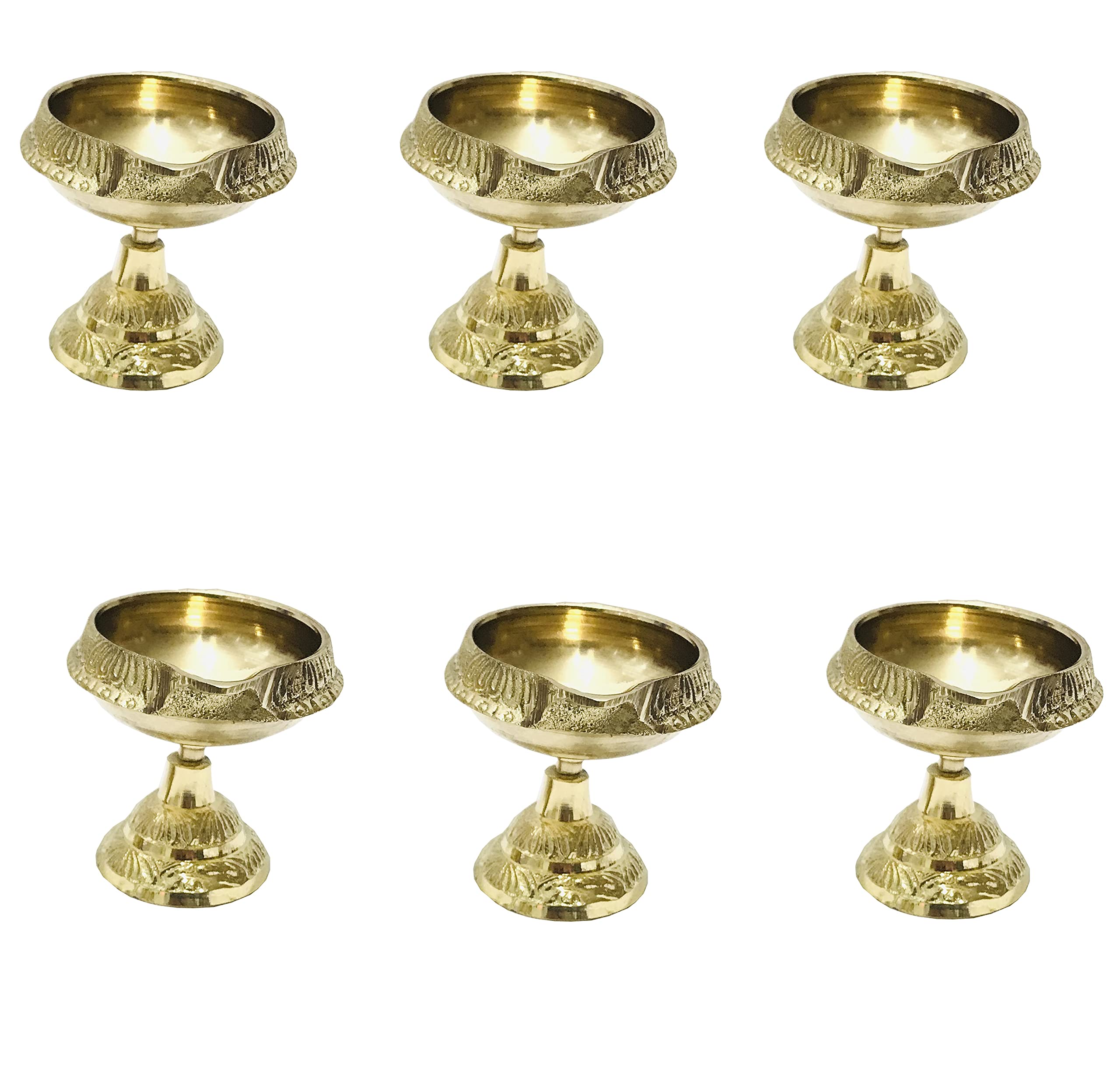 Kuber Brass Diya With Stand Diwali Diya Oil Lamp Pooja | Desertcart INDIA