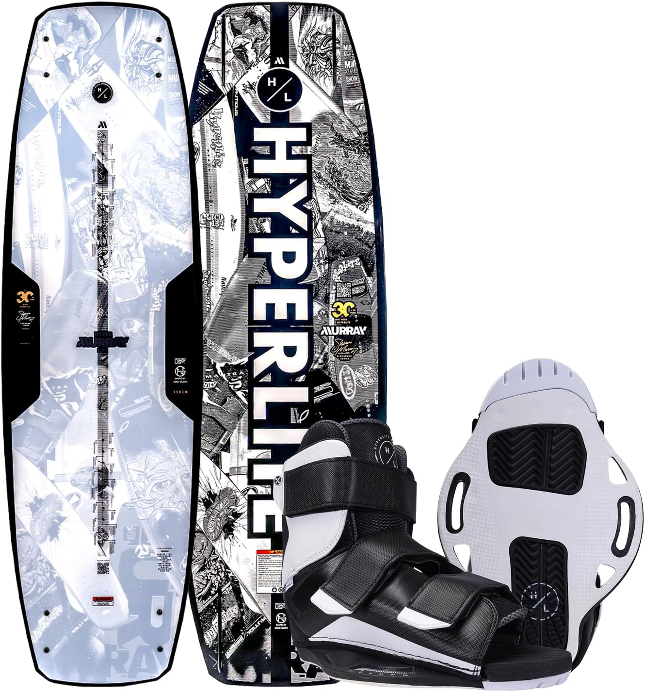 Amazon.com : Hyperlite Murray Wakeboard Package, 139cm w/ Formula ...