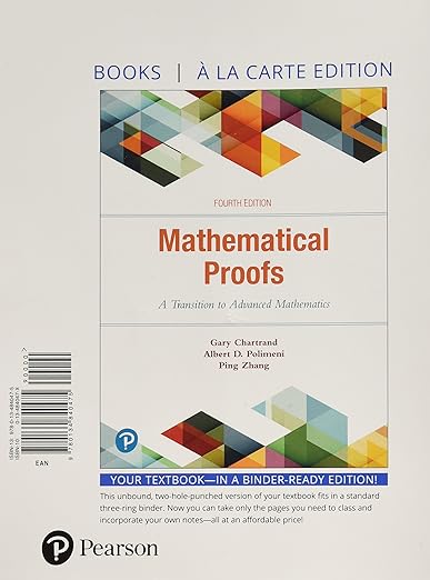 Amazon.com: Mathematical Proofs: A Transition to Advanced Mathematics: 9780134840475: Chartrand ...
