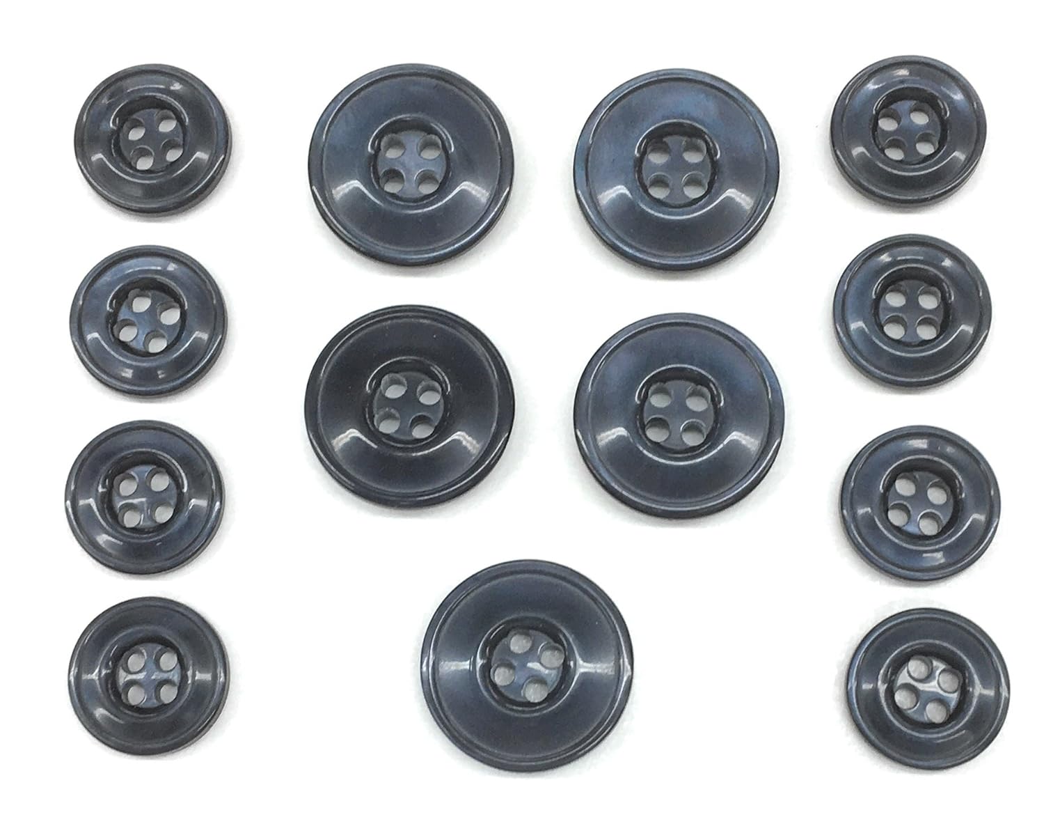 Navy Blue Buttons Set 4 Holes Tailored for Suits, Jacket and Blazer ...