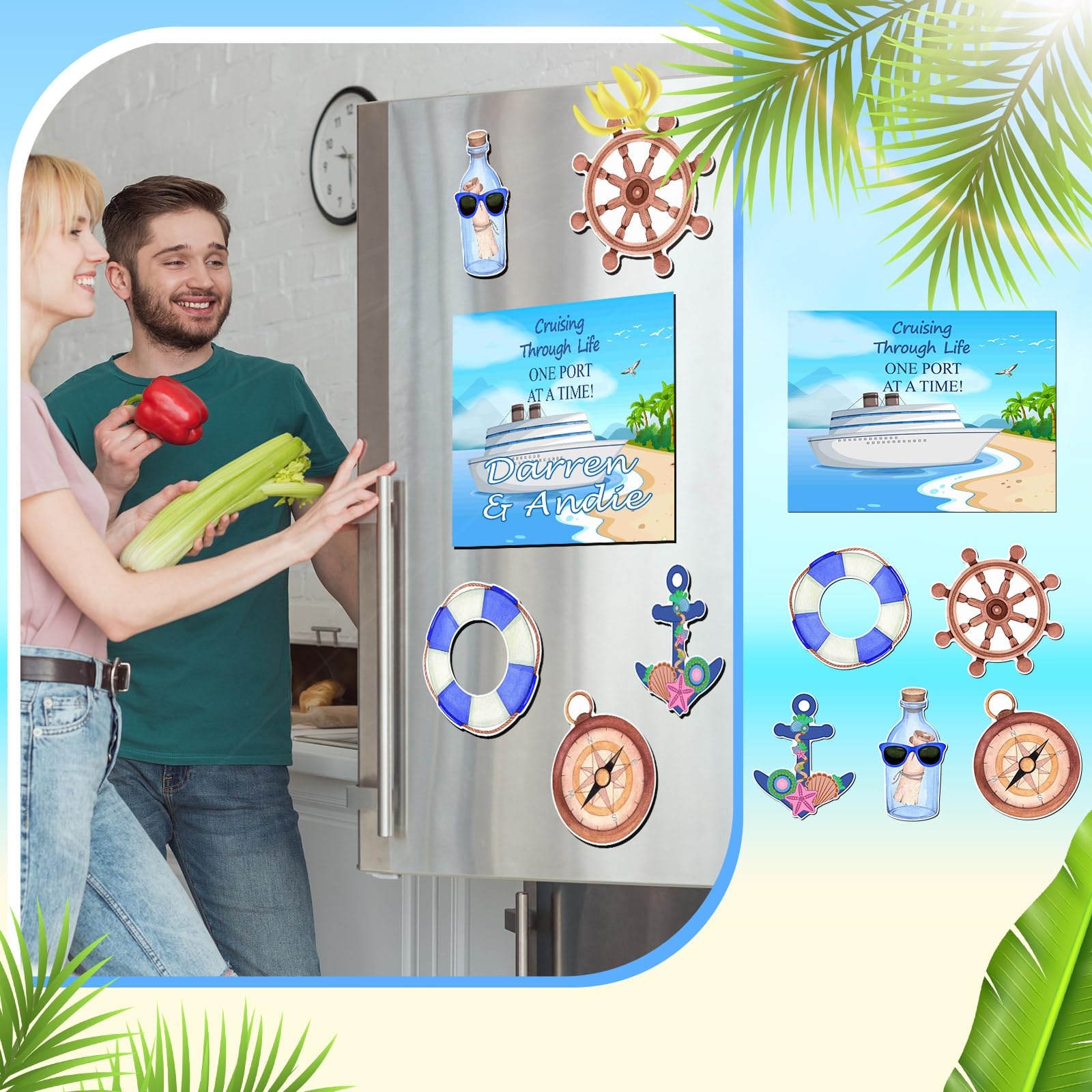 Snapklik.com : 6 Pcs Sea Cruise Door Decorations Magnetic Large Ship ...