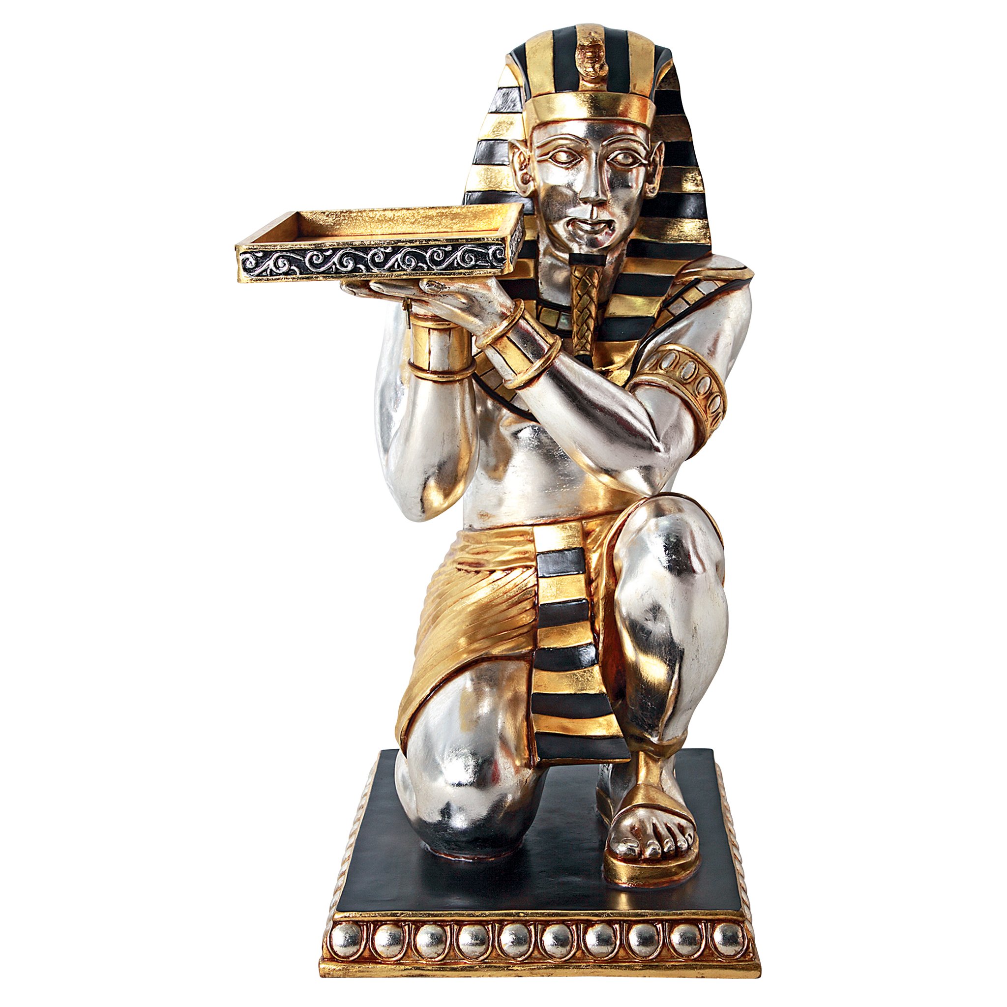 Design Toscano Egyptian Pharaohs Kneeling Servant Butler Side Table 3 ...