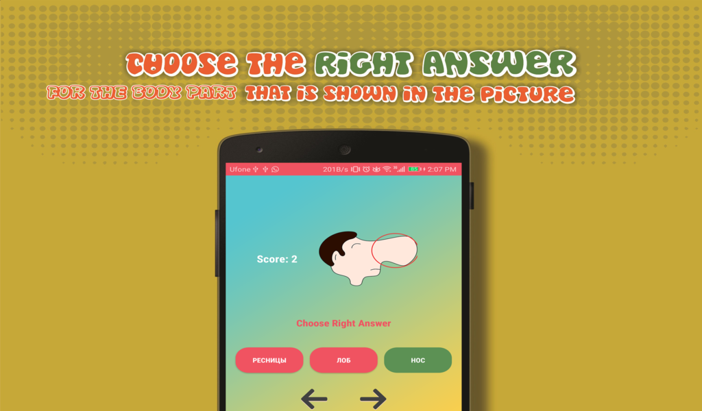 Learn Body Parts Names in Russian - App on Amazon Appstore