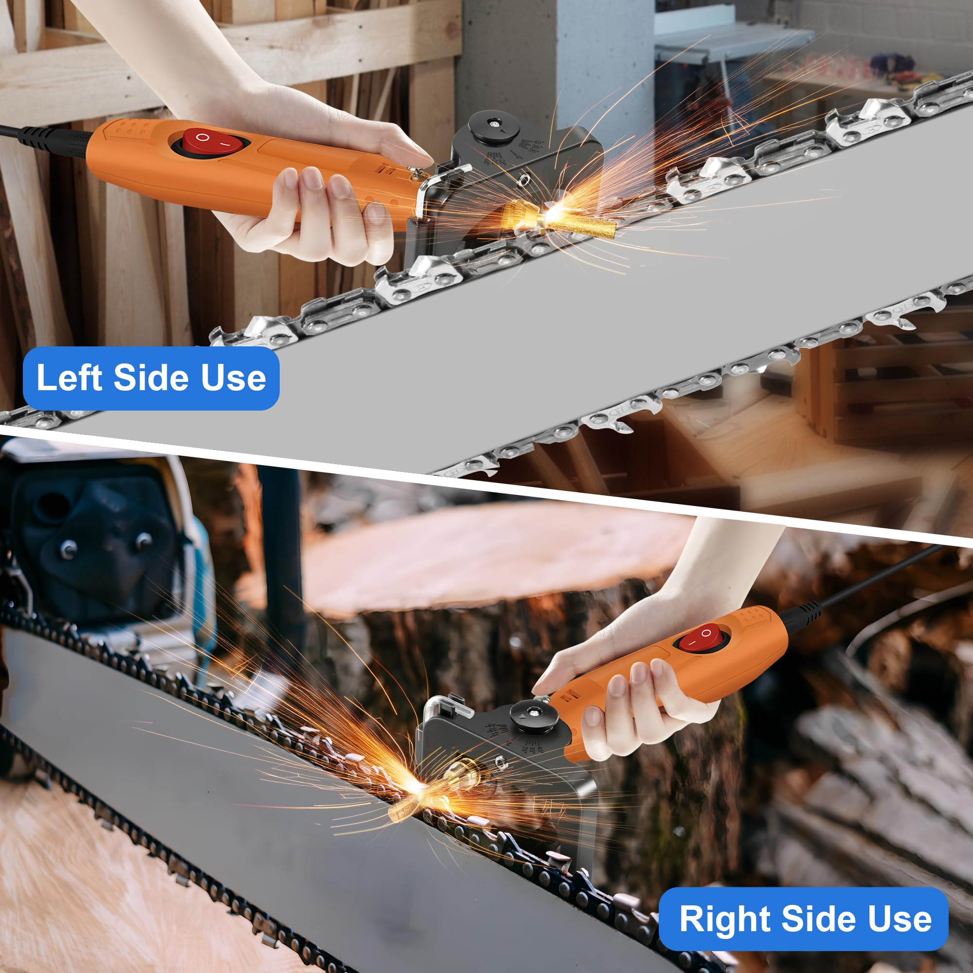 Snapklik.com : Electric Chainsaw Sharpener Kit 120V, High Speed ...