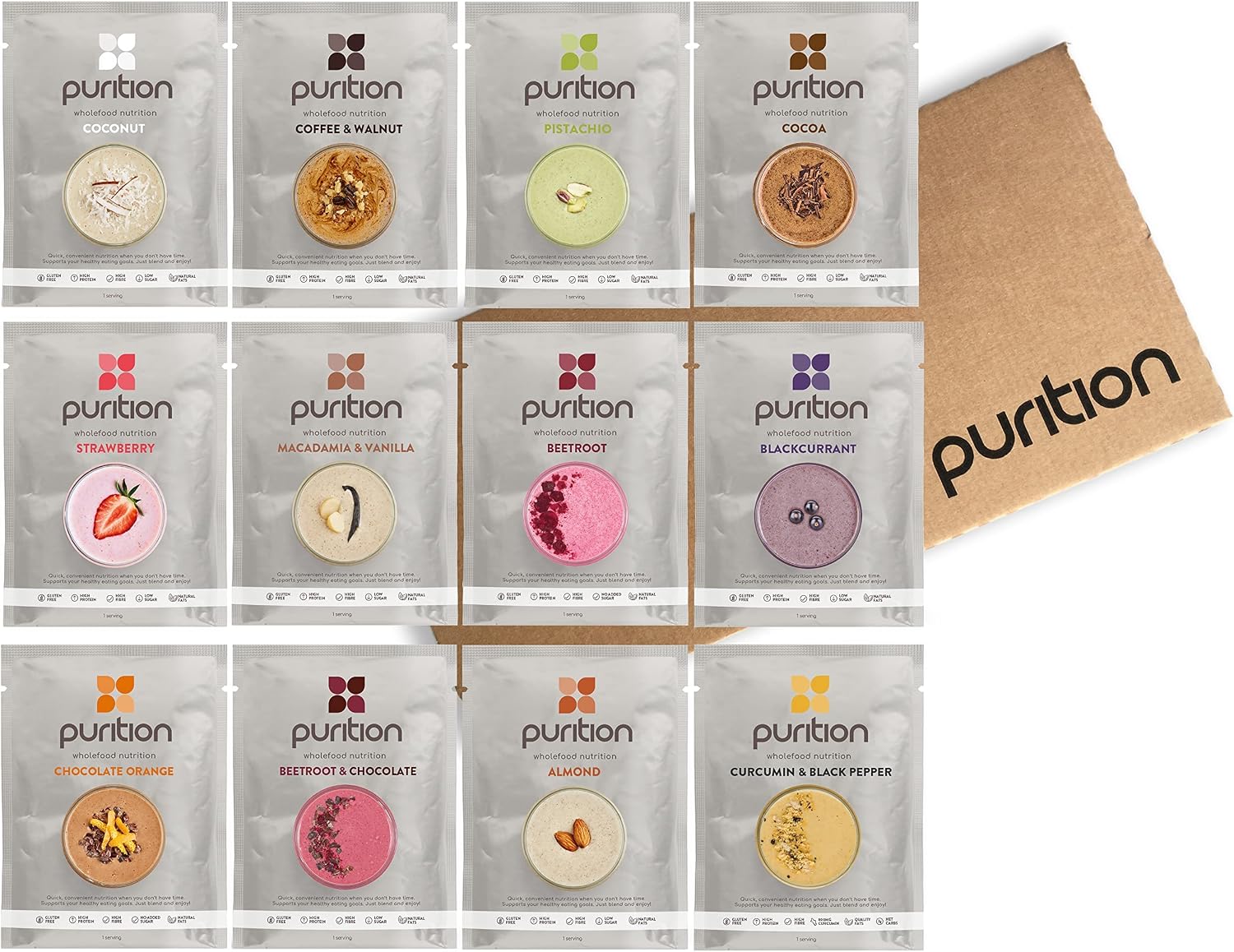 Purition Original Trial Box | Premium Vegan & Vegetarian sachets, High ...