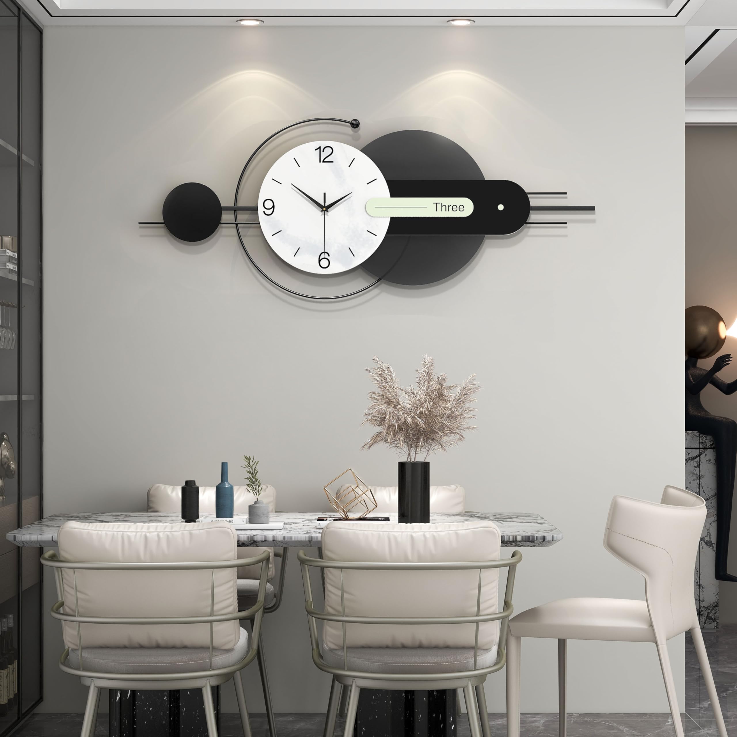 Amazon.com: FLEBLE Extra Large Wall Clocks for Living Room Decor Modern ...