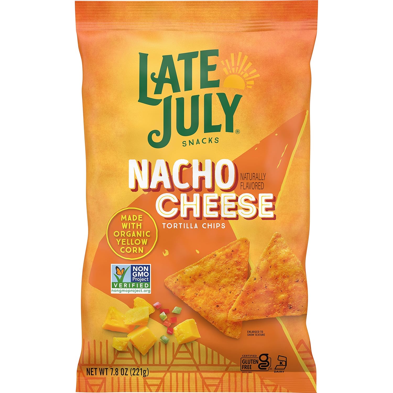 Amazon.com: Late July Snacks, Nacho Cheese Tortilla Chips, 7.8-oz. Bag