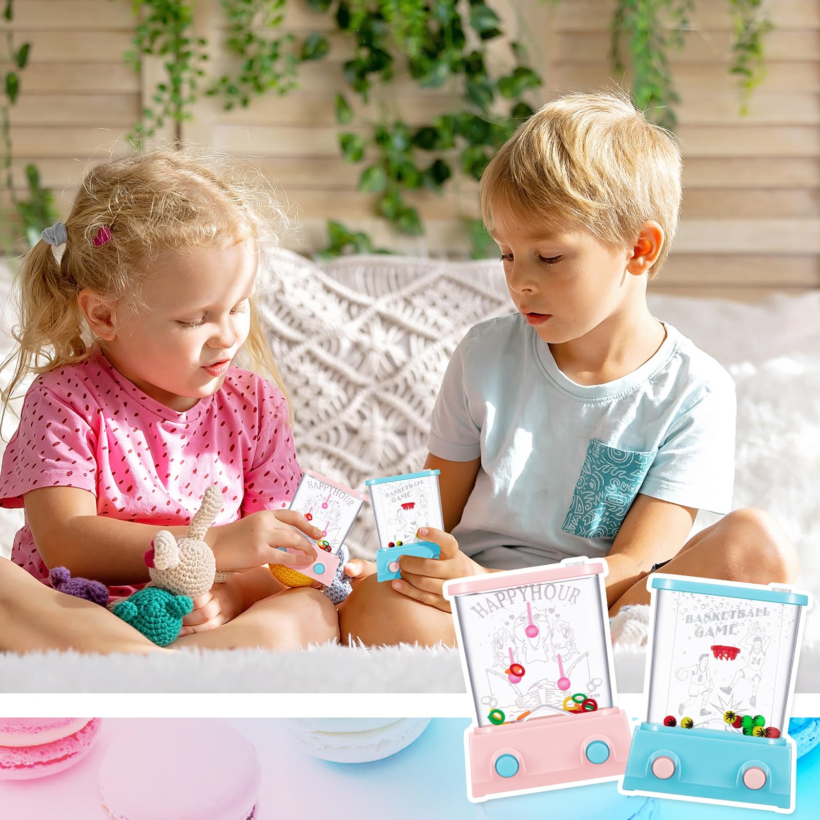 Snapklik.com : Gejoy 4 Pieces Water Games Handheld For Kids Mini Ring ...