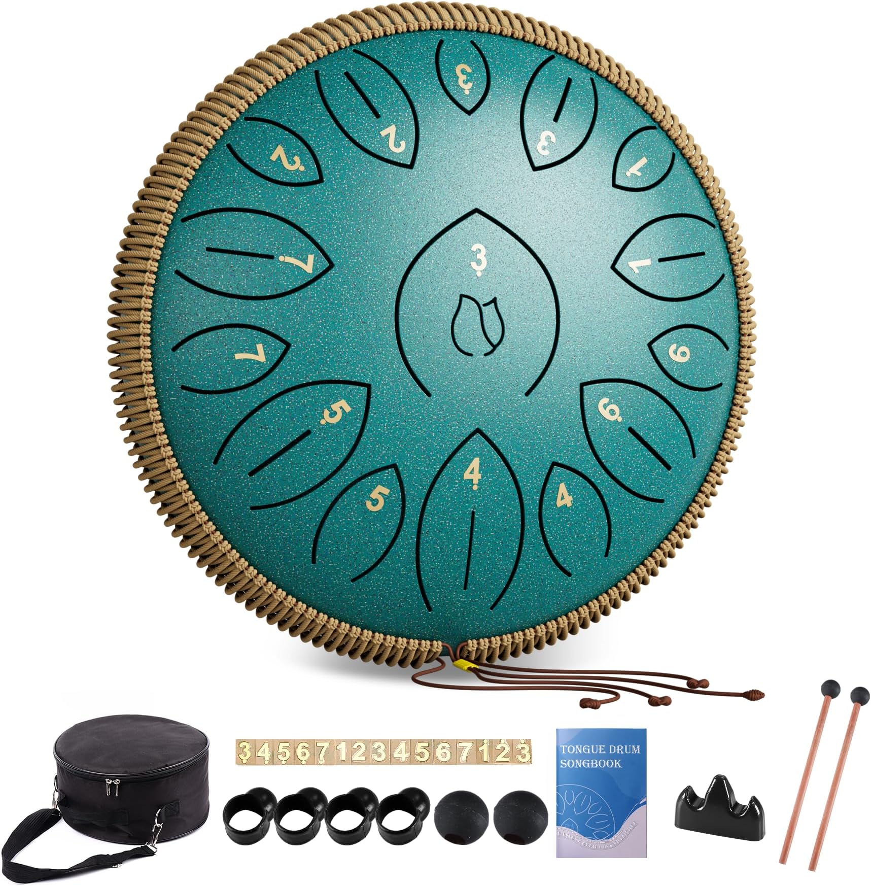 Amazon.com: Steel Tongue Drum 12 Inch 15 Notes, Steel Drums Instruments ...