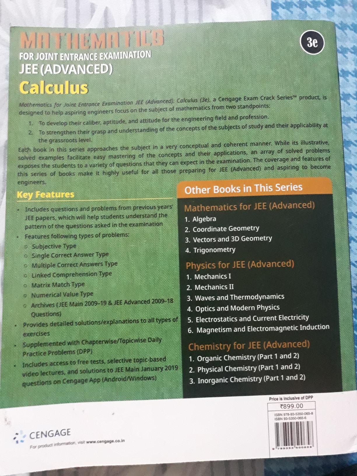 Buy Mathematics for Joint Entrance Examination JEE (Advanced): Calculus ...