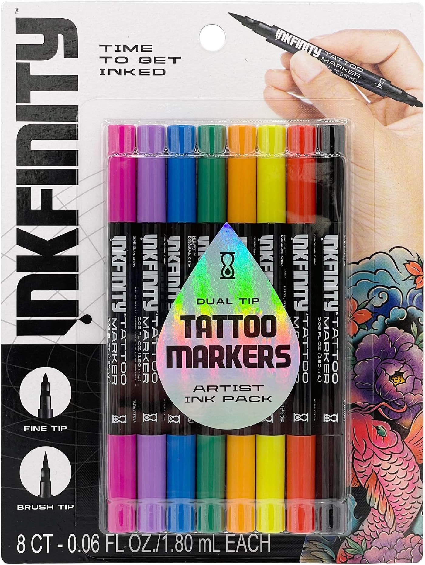 Amazon.com: Ponhey Temporary Tattoo Markers for Skin, 24 Body Markers+ ...