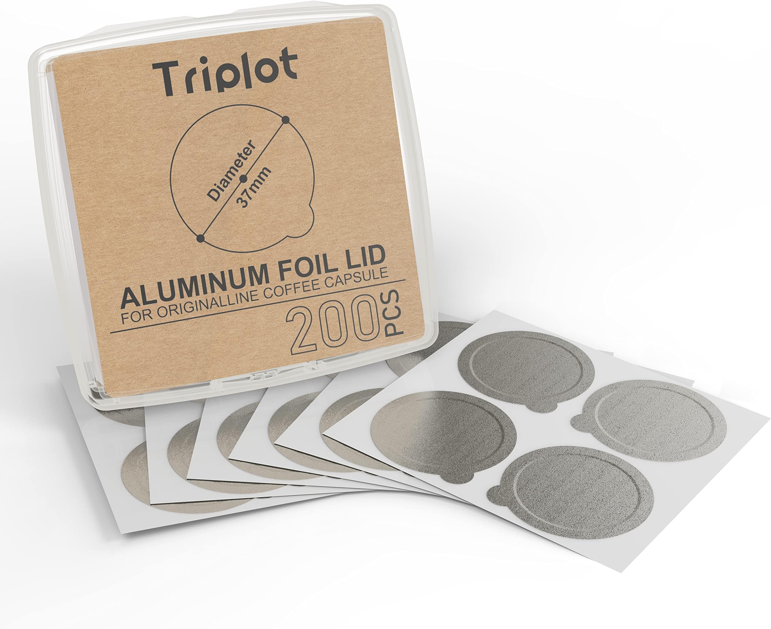 Amazon.com: 200 Pcs Espresso Coffee Capsules Foil Seals - 37mm Aluminum ...