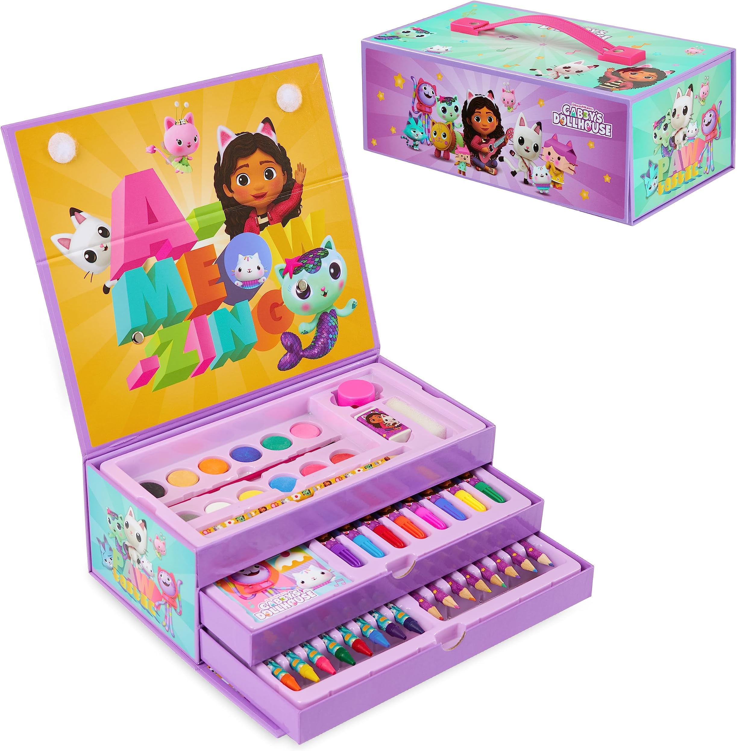 Amazon.com: Gabby's Dollhouse Colored Pencils Art Supplies Kids Set ...