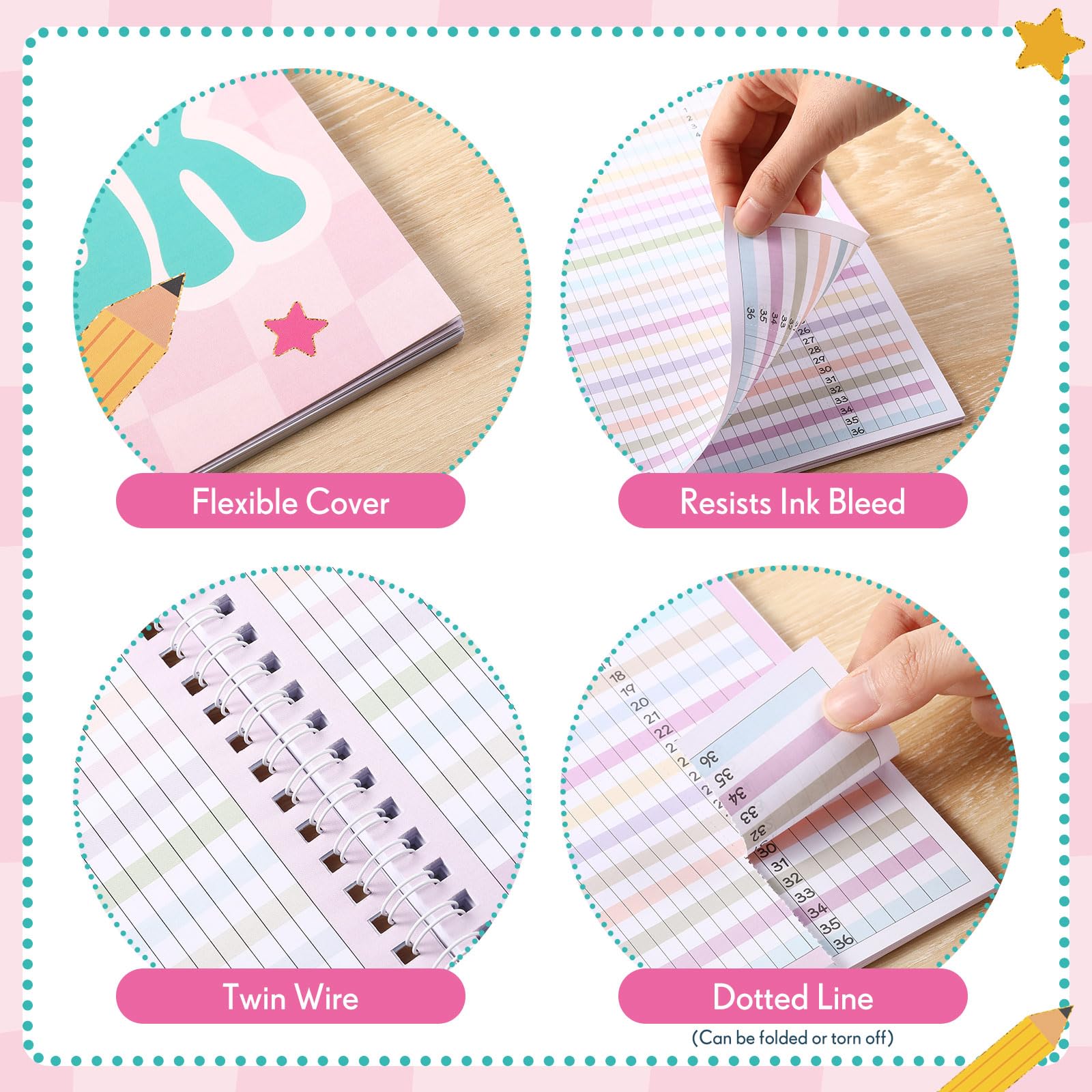 Snapklik.com : Fuyoooo Teacher Record Book Teacher Grade Book Spiral Bound Record Class ...