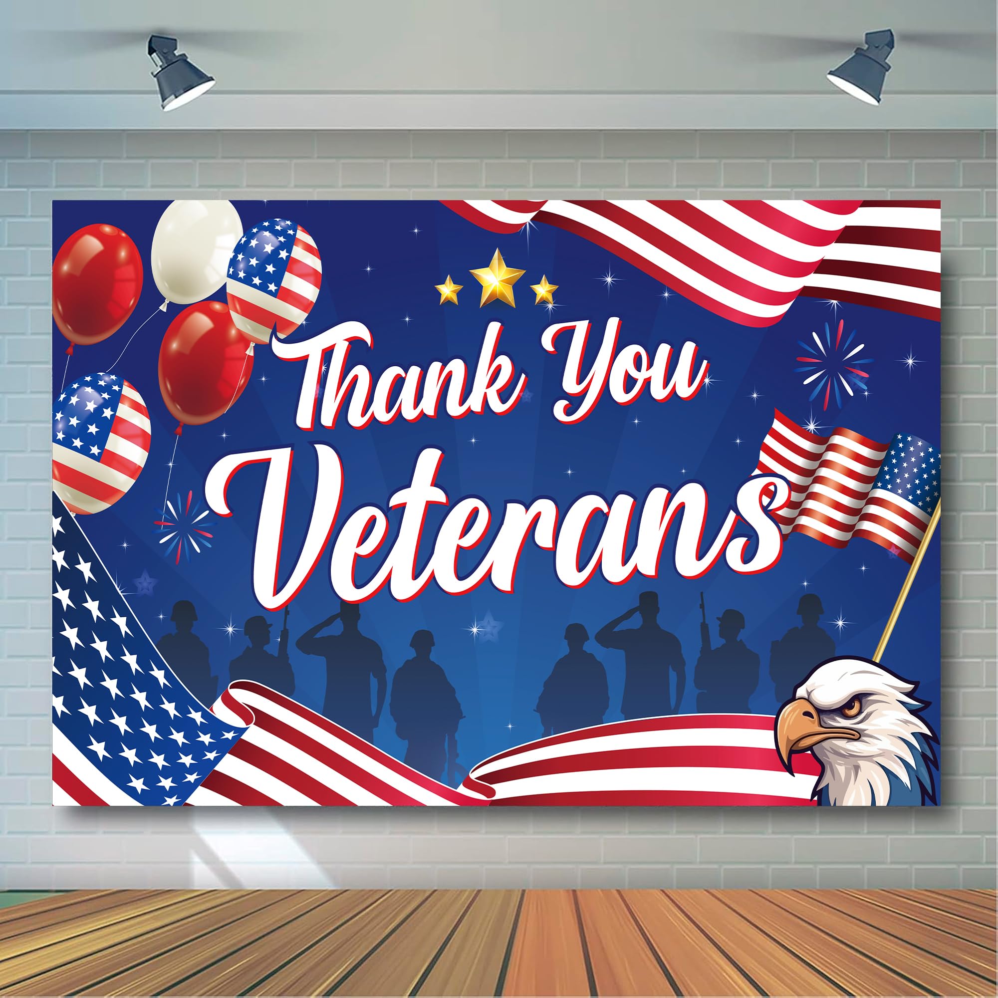 Snapklik.com : Thank You Veterans Backdrop, 708x433 Inch Veterans ...