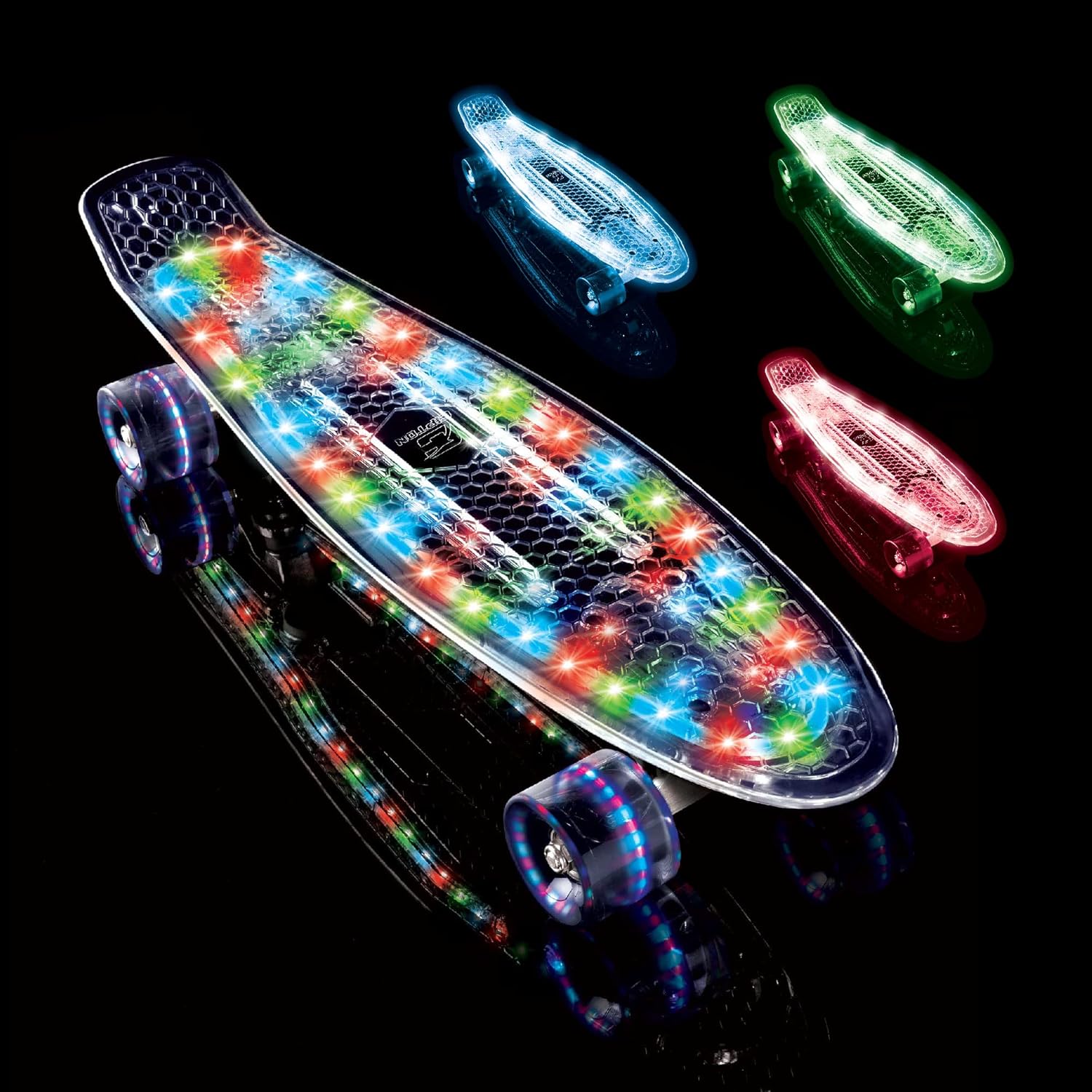 Amazon.com : Cipton LED Light Up Complete Skateboard, LED Light Up ...