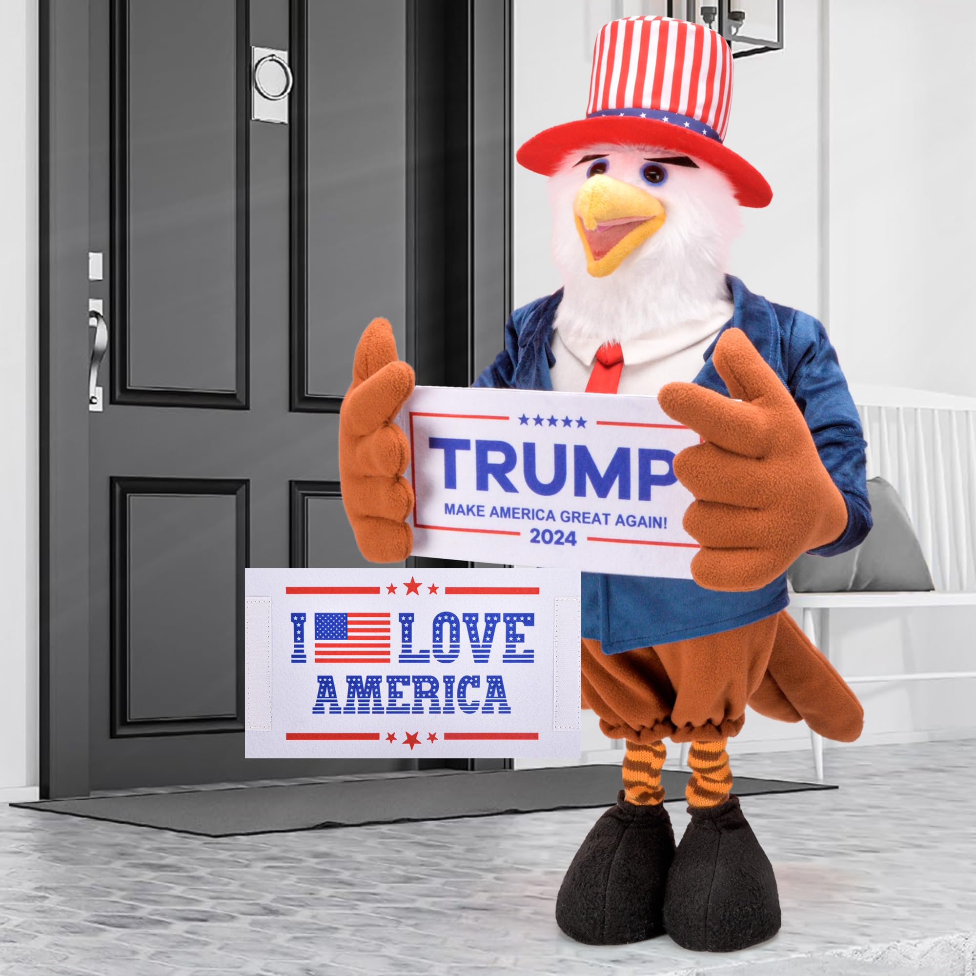 Amazon.com : 40-Inch Trump 2024 Bald Eagle Gnome with Retractable Legs ...