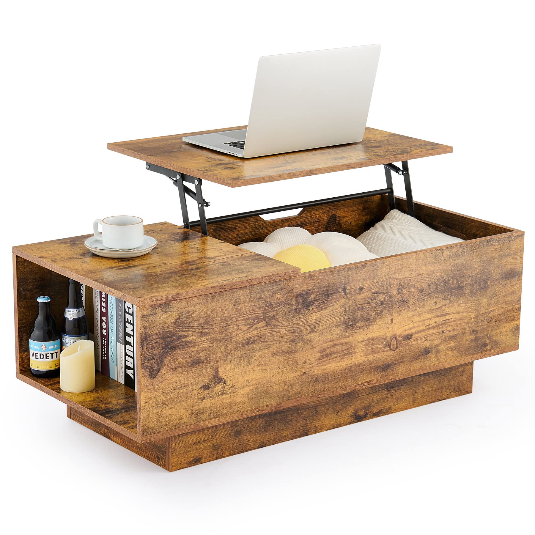 Snapklik.com : VONLUCE Lift Top Coffee Table For Living Room, Coffee Table