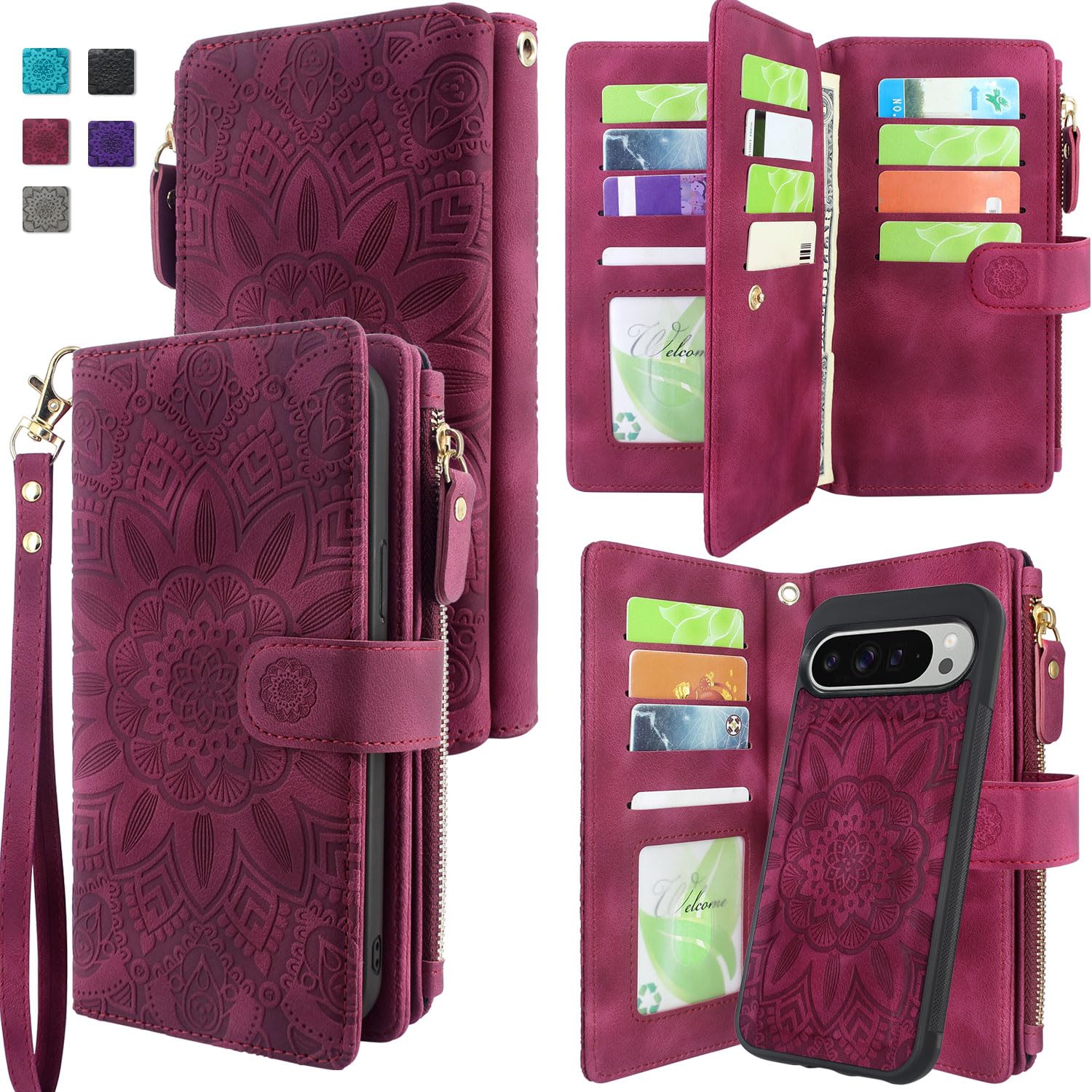 Amazon.com: Harryshell Detachable Wallet Leather Case Compatible with ...