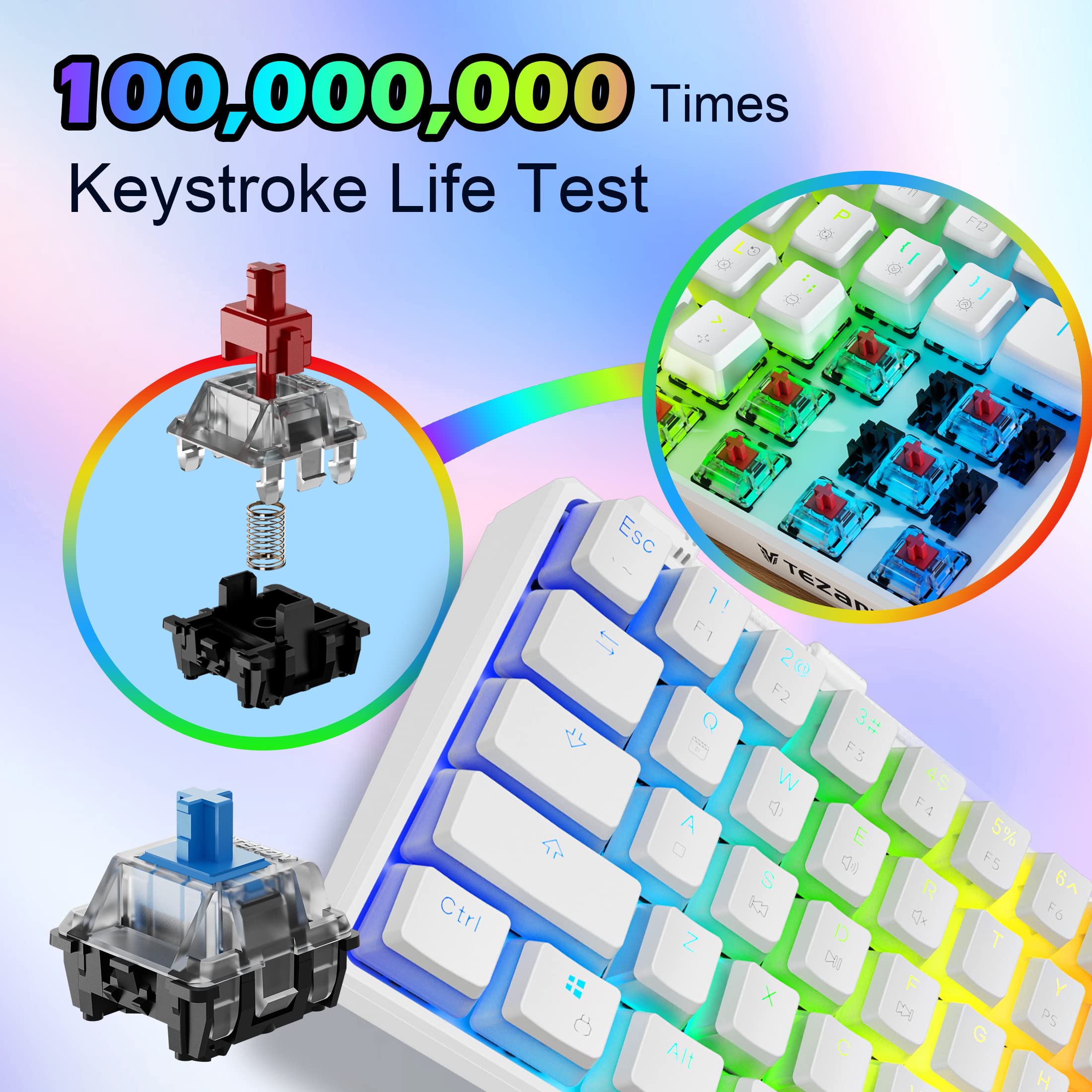 Tezarre RGB Backlit 60% Mecha...B0BDM4ZVQR | Encarguelo.com