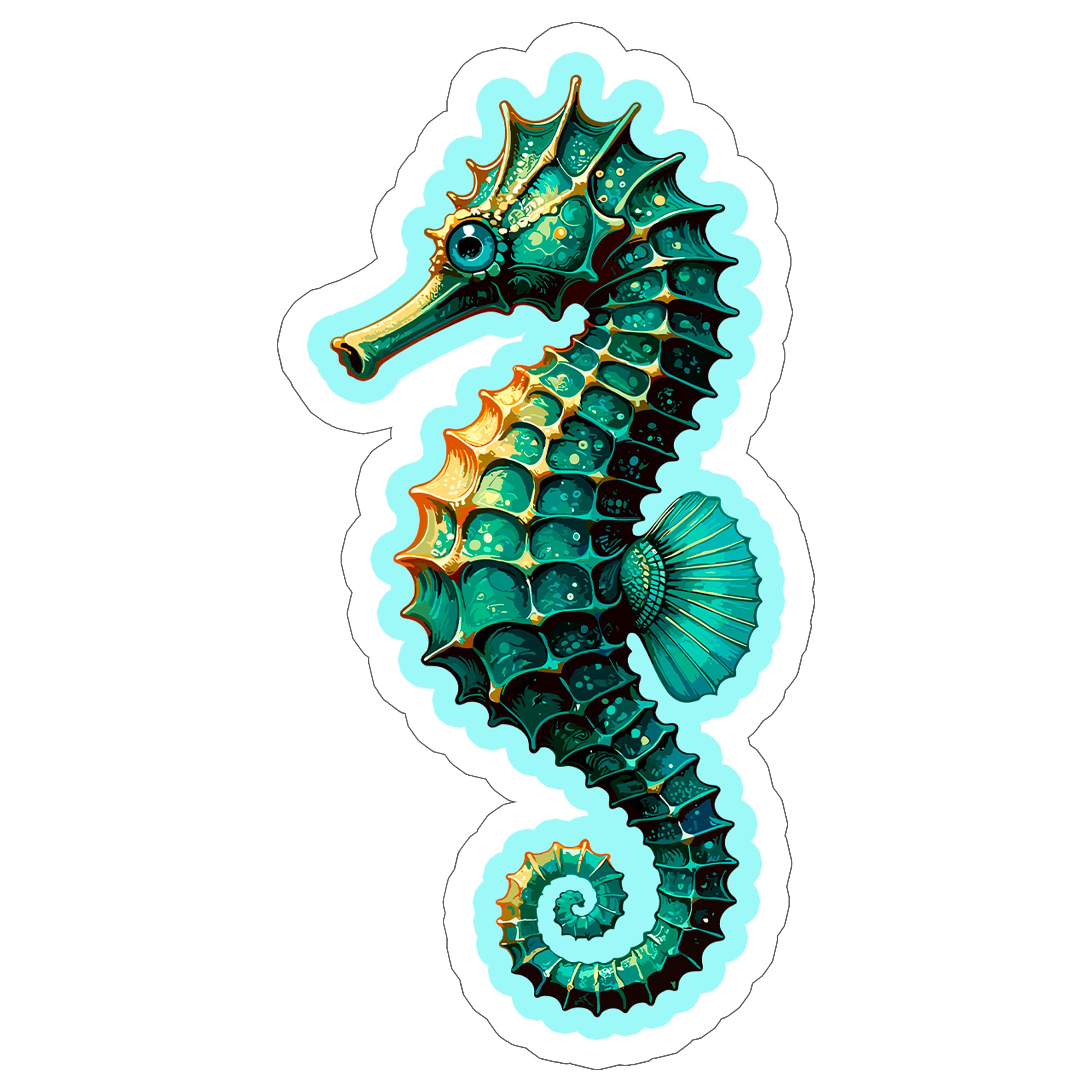 Amazon.com: Seahorse Sticker Decal Vinyl Small Waterproof for Water ...