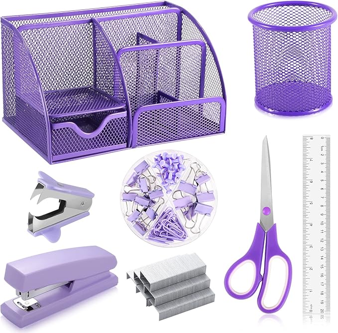 Amazon.com: BESARME Purple Desk Organizers and Accessories, Purple ...