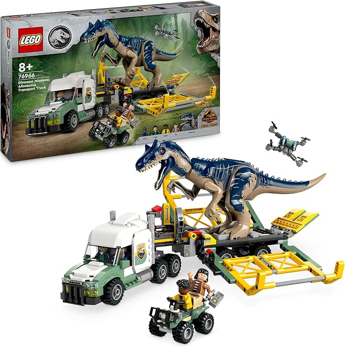 LEGO Jurassic World Dinosaur Missions: Allosaurus Transport Truck Toy ...