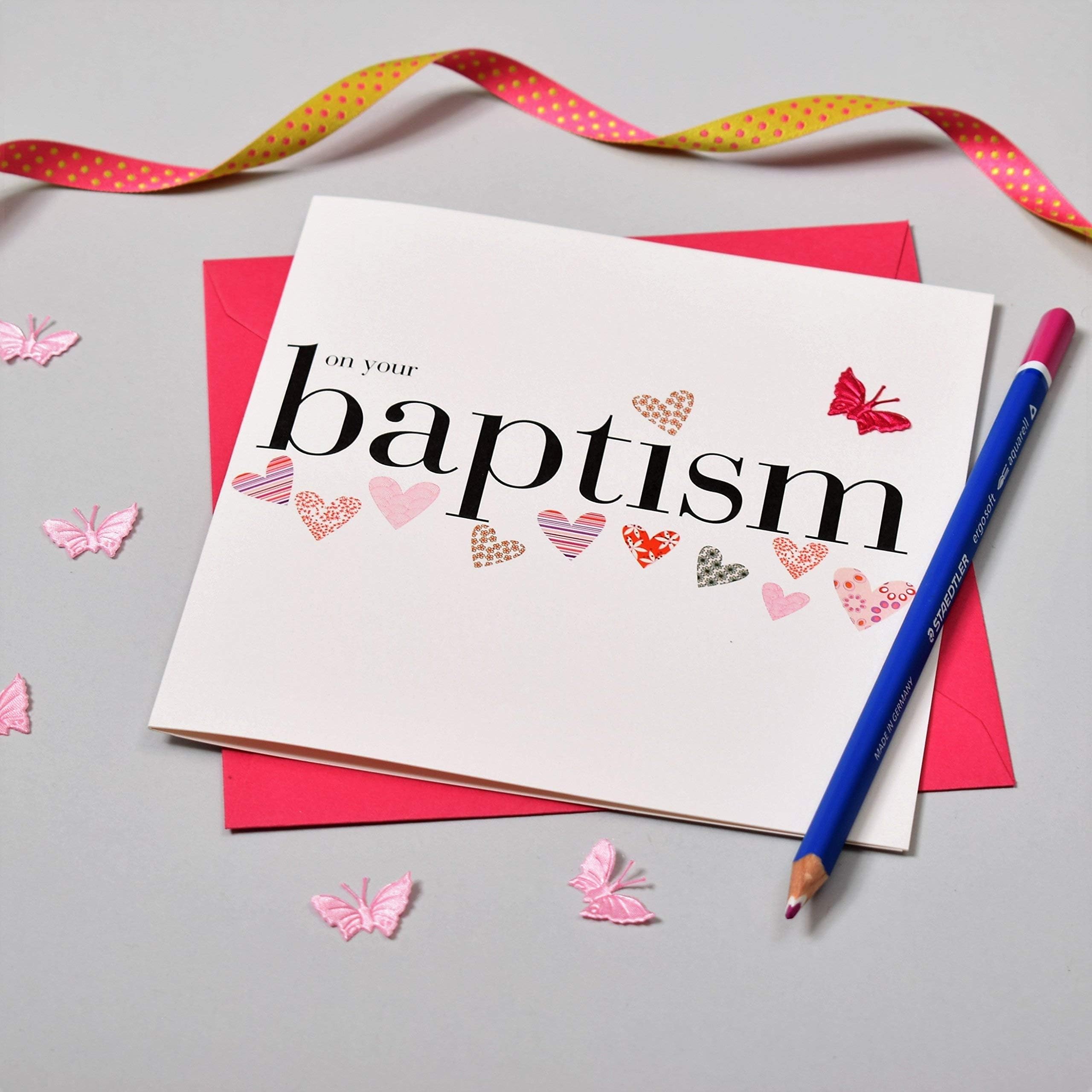 Religious Card Baptism Bible Quote Greeting Card - Christian First Communion - Confirmation ...