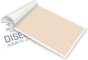 Amazon.com: Pigna, Graph Paper Block, 1 mm Grid, 23 * 33, 10 Sheets ...