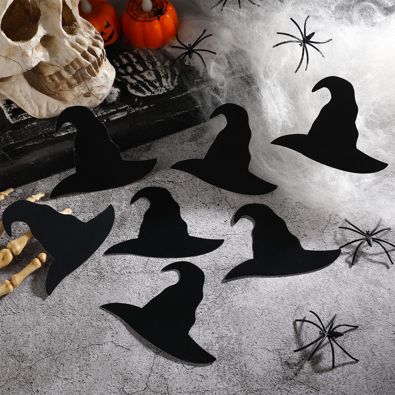 Snapklik.com : 100 Pcs Halloween Witch Hat Cutouts Paper Decorations ...