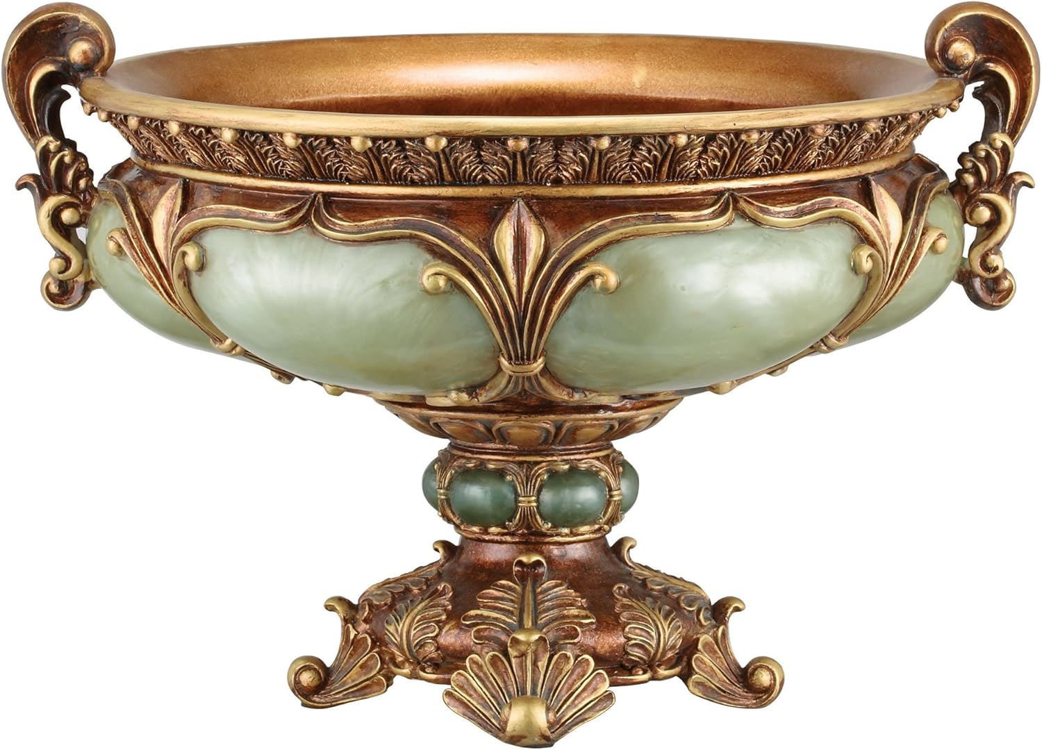 Amazon.com: OK Lighting Emerald Decorative Fruit Bowl, 10.0" : Home ...