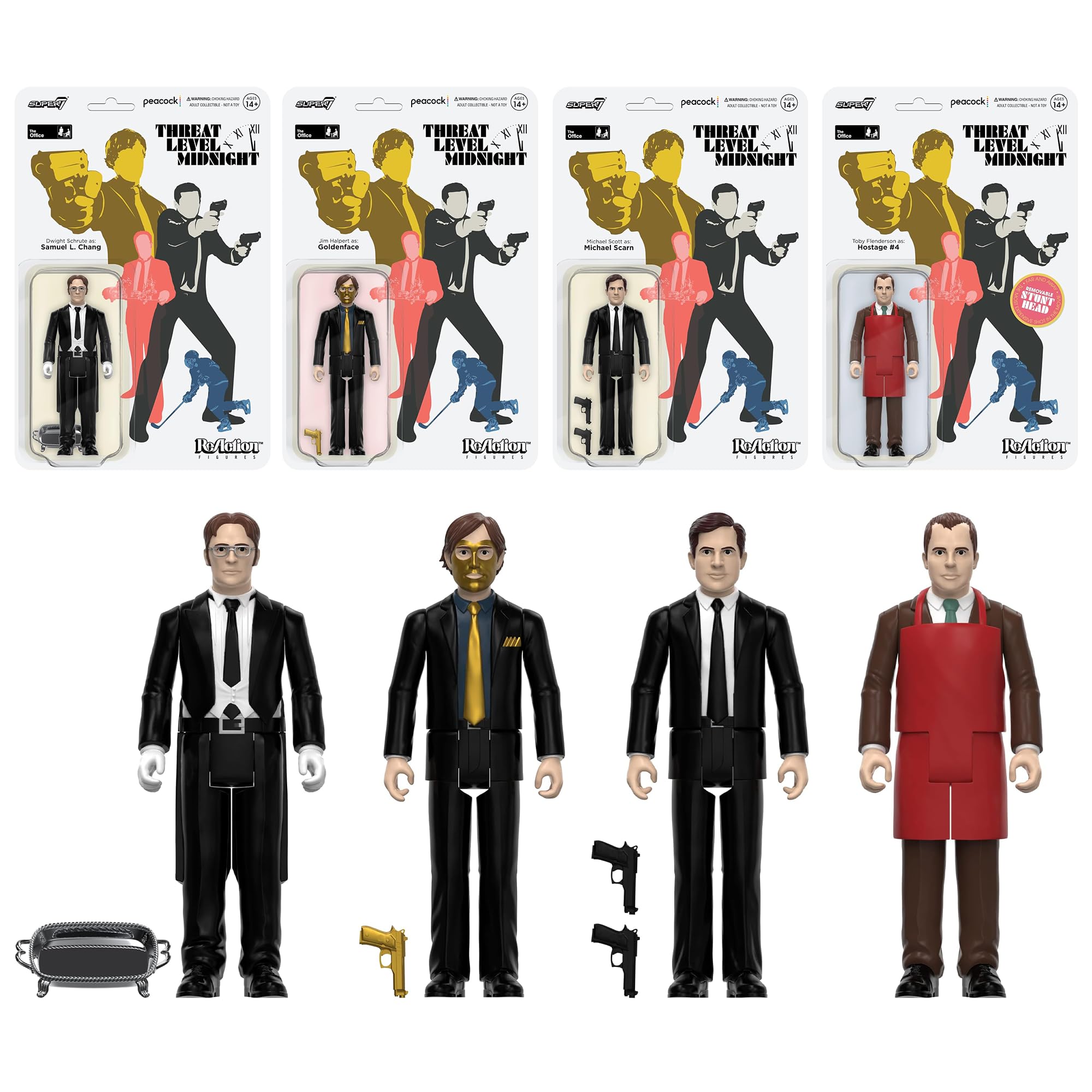 Snapklik.com : Super7 The Office Threat Level Midnight Set