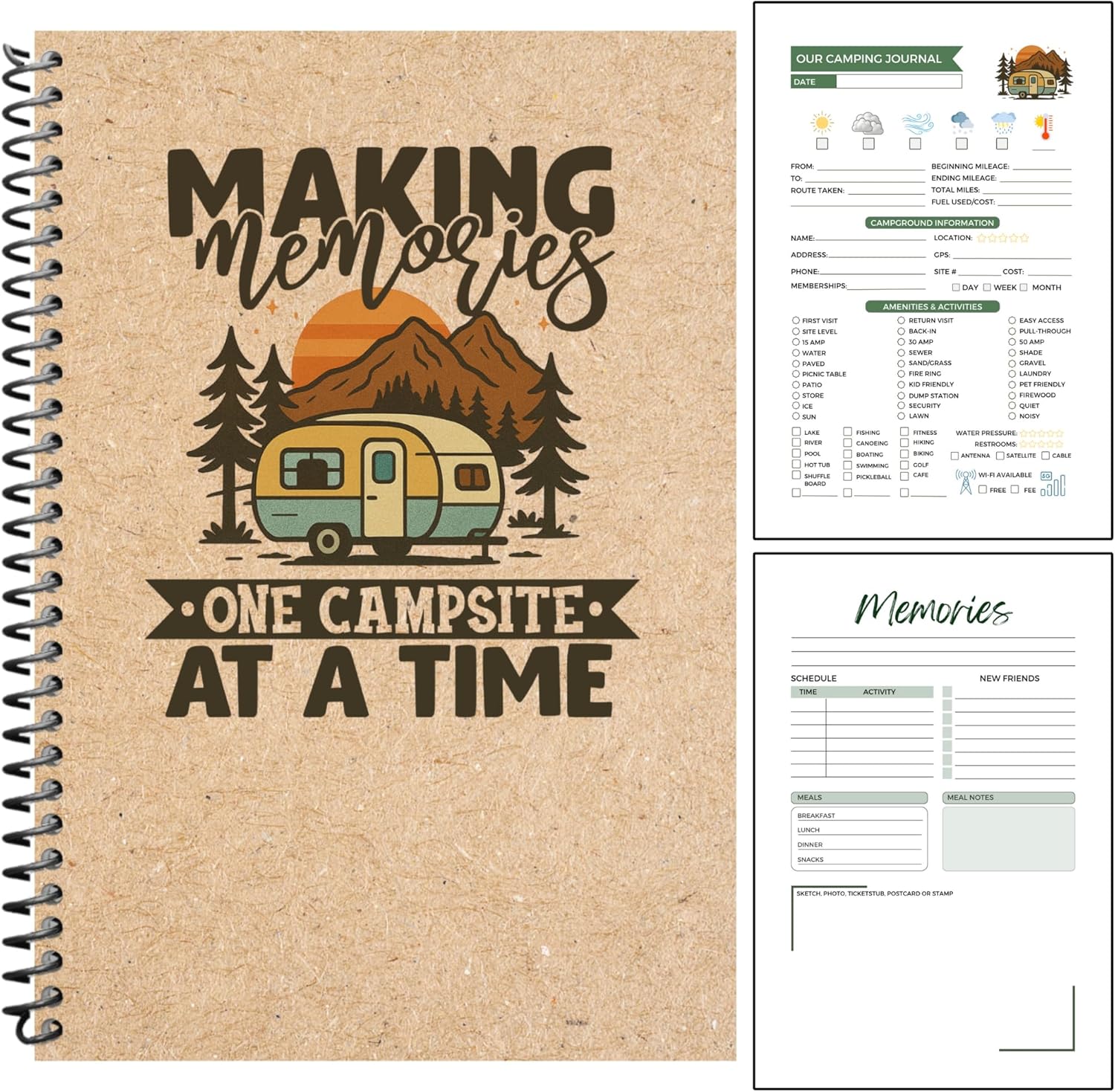 Camping Logbook – Track 50+ Campsites | Amenities Checklist, Packing ...