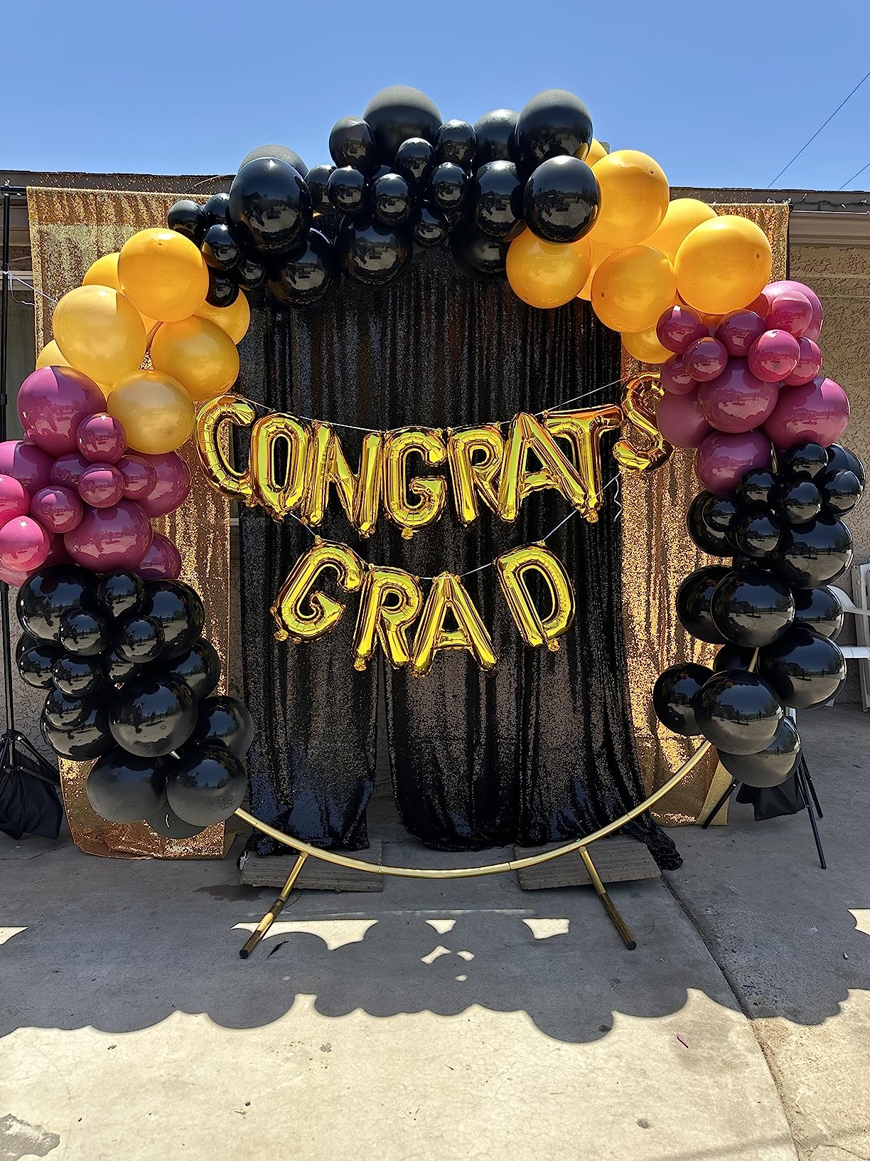 Amazon.com: Tellpet Congrats Grad Balloon Banner, Graduation Party ...