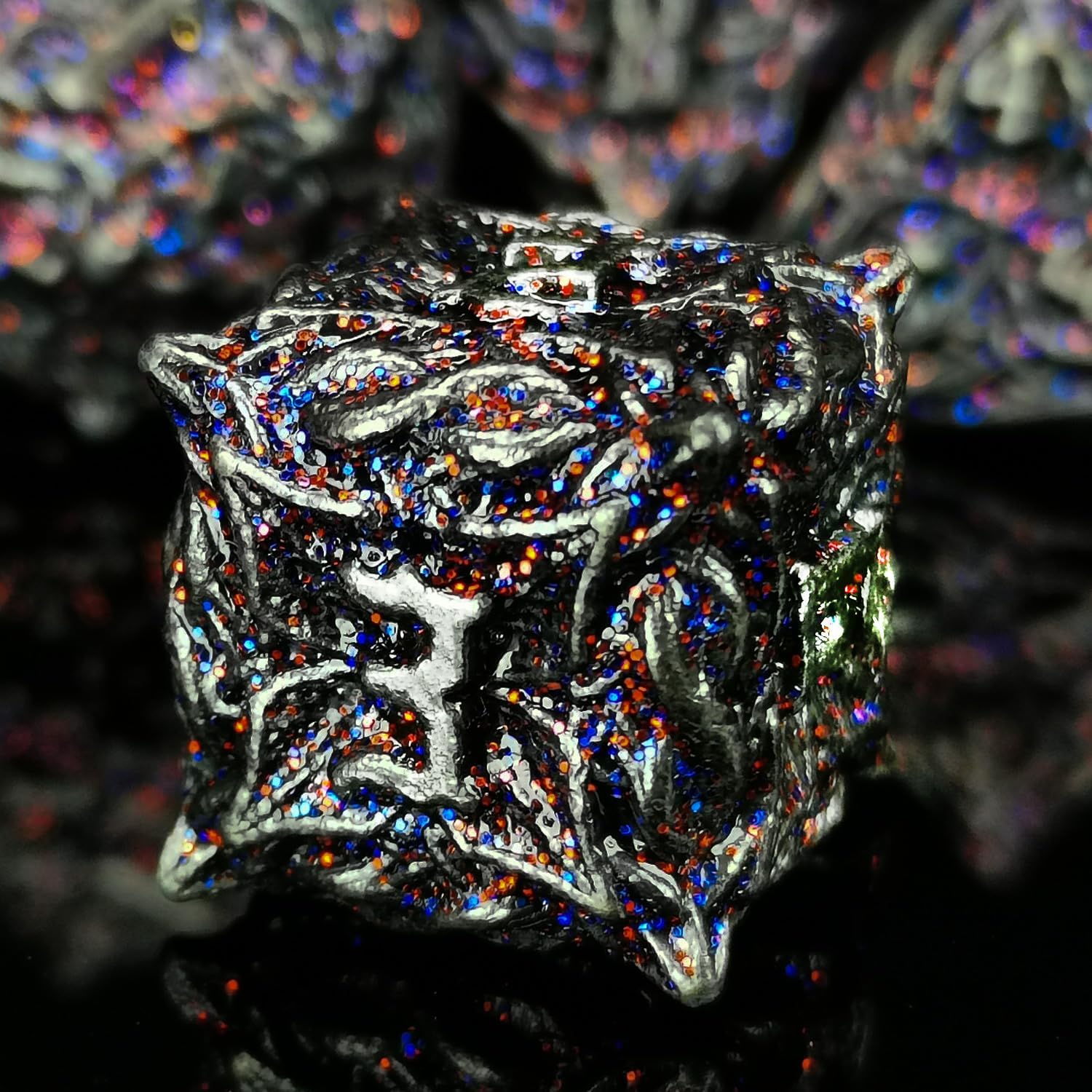 Amazon.com: HAOMEJA Metal DND Flash Magic Vine Leaf Dice Set 7 PCS ...