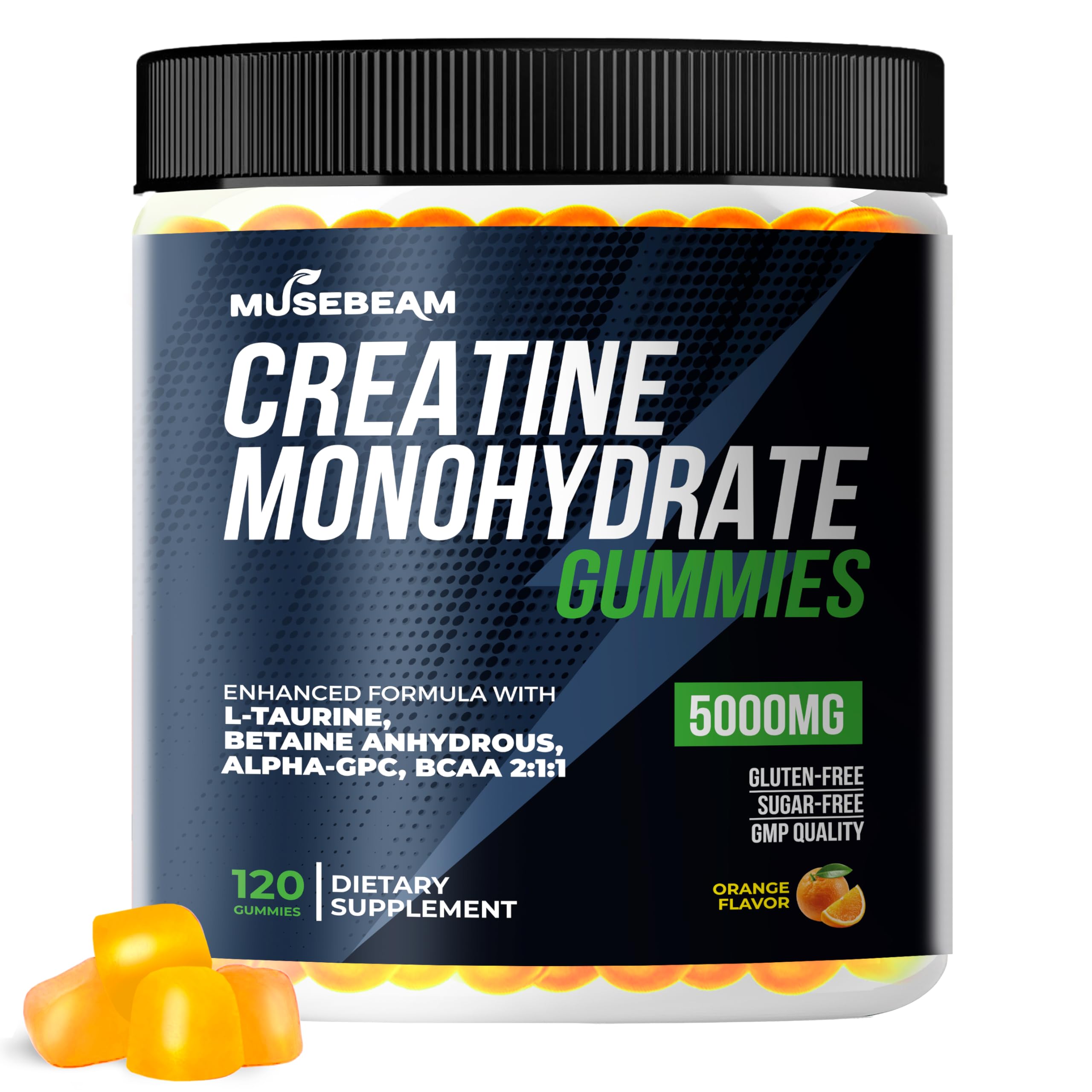 Amazon.com: musebeam Creatine Monohydrate 5000mg Supplement Gummies - with L-Taurine Betaine ...