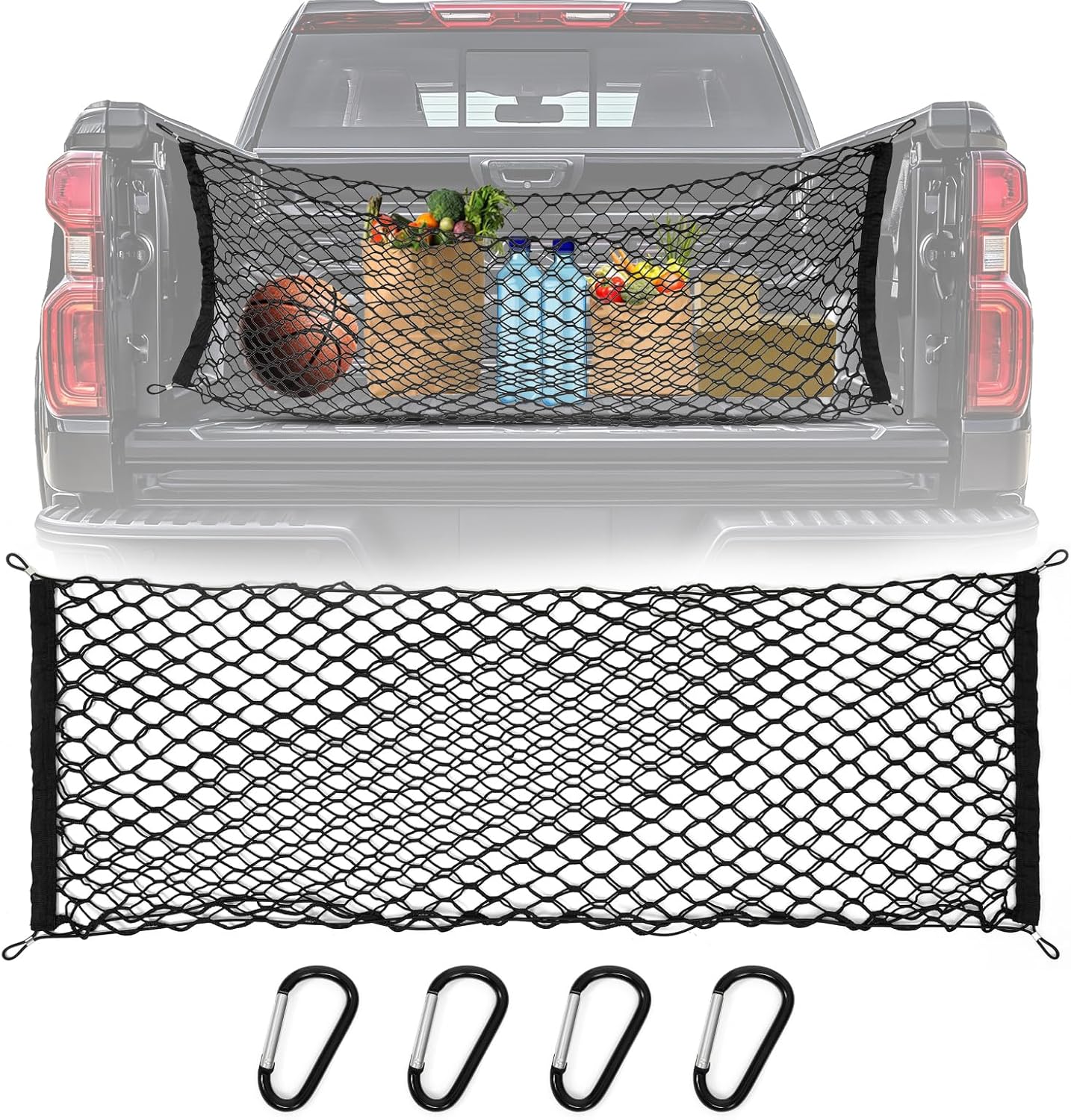 Amazon.com: DEERMOTO Truck Bed Cargo Net Stretchable Storage Cargo Nets ...